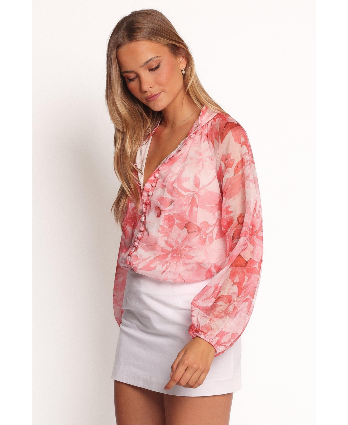 Click here for Petal and Pup Womens Marni Top - Pink floral prices