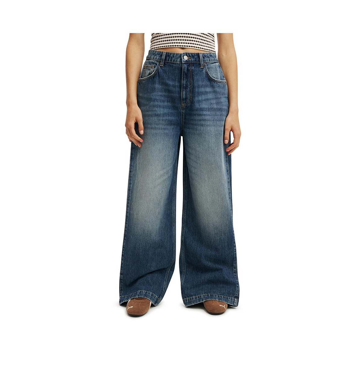 Click here for Cotton On Womens 91 Wide Jean - Pleat florence blu... prices