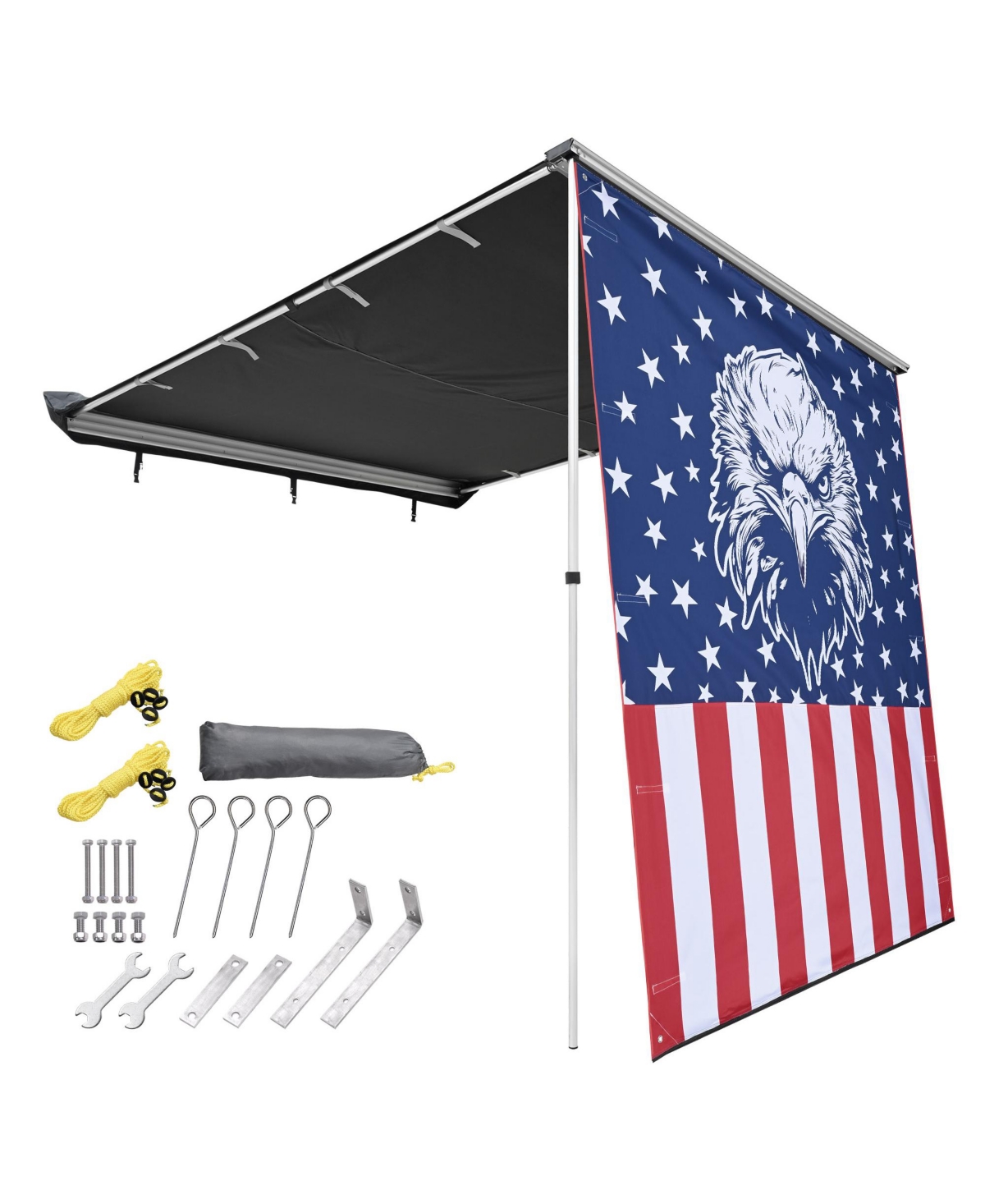 Click here for Yescom 6.6x8.4 Ft Vehicle Awning with Eagle Side W... prices