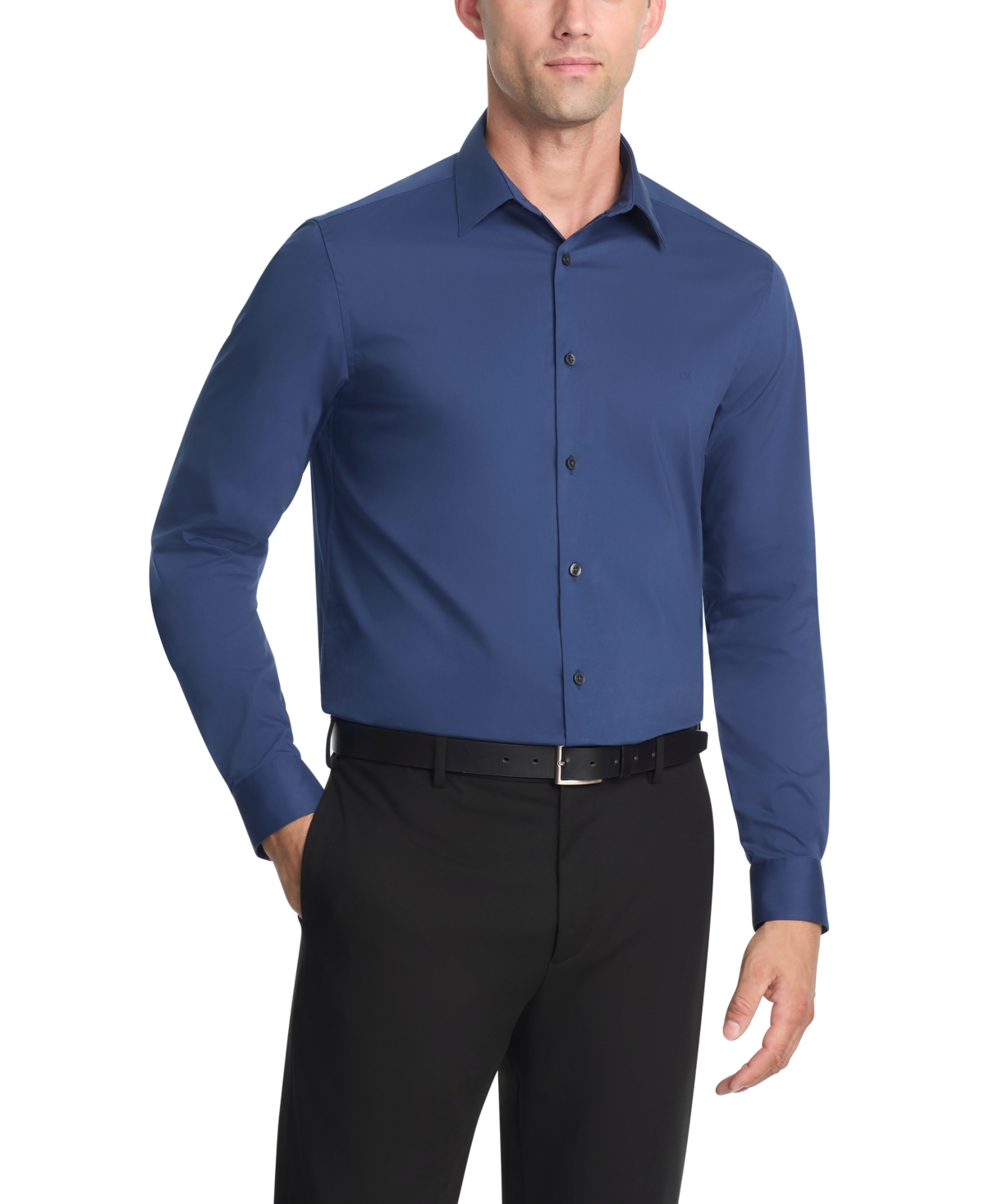 Click here for Calvin Klein Mens Flex Collar Dress Shirt - Steel... prices