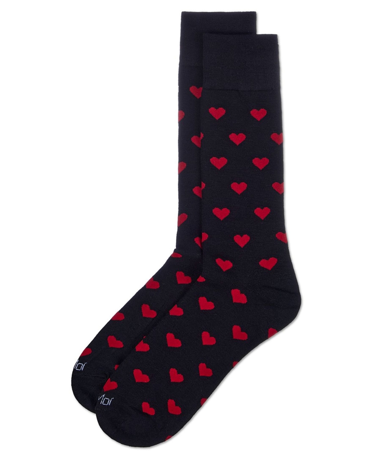 Click here for MeMoi Mens Hearts Crew Socks - Black prices