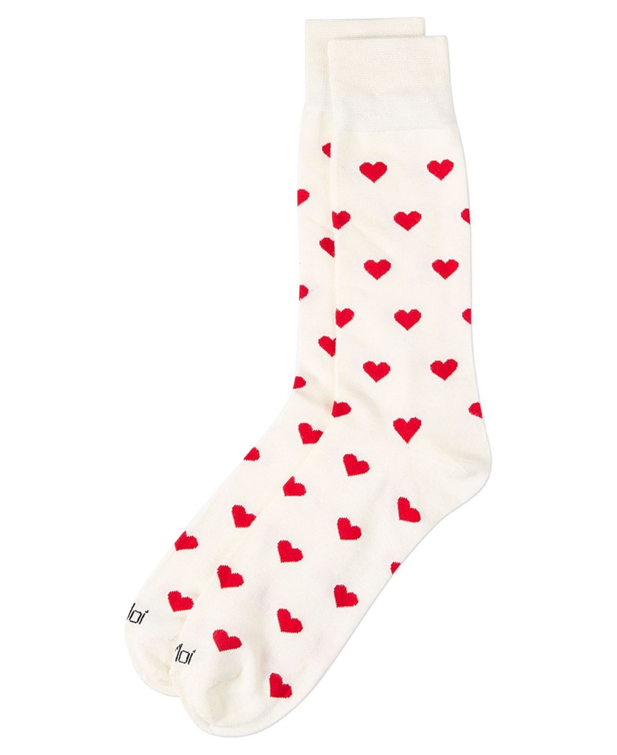 Click here for MeMoi Mens Hearts Crew Socks - Ivory prices