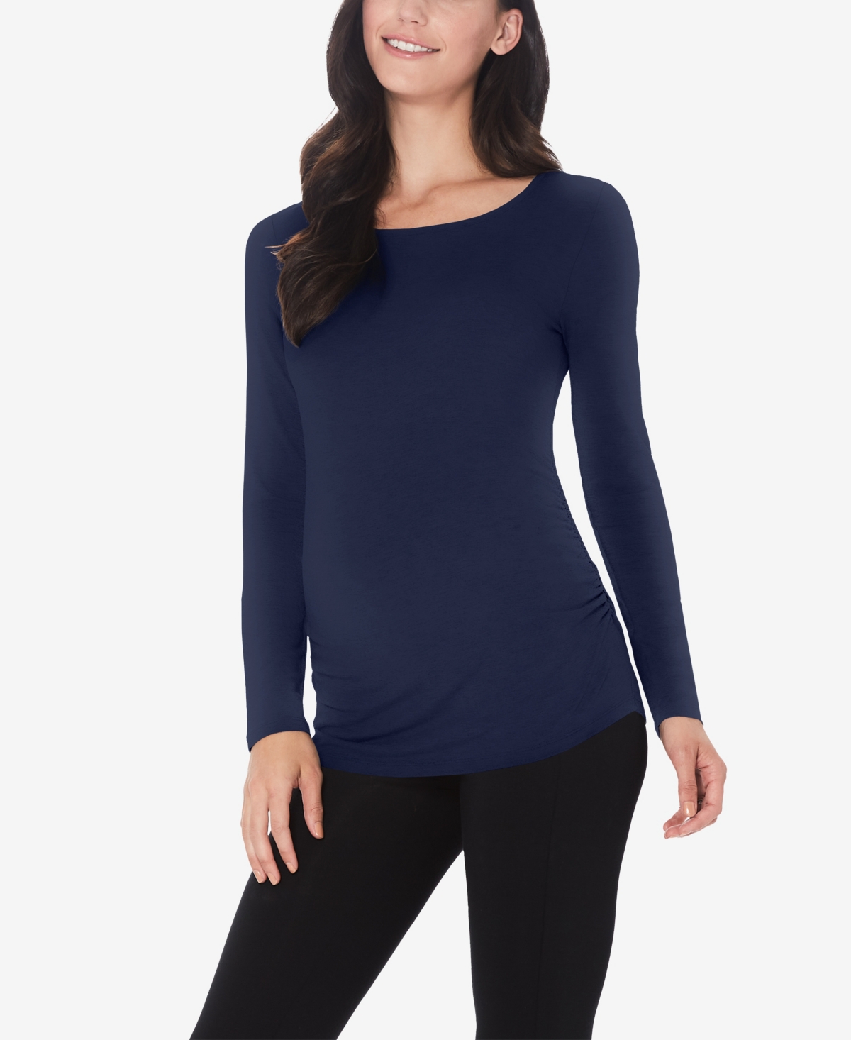 Click here for Cuddl Duds Maternity Ballet Neck Long Sleeve Top -... prices