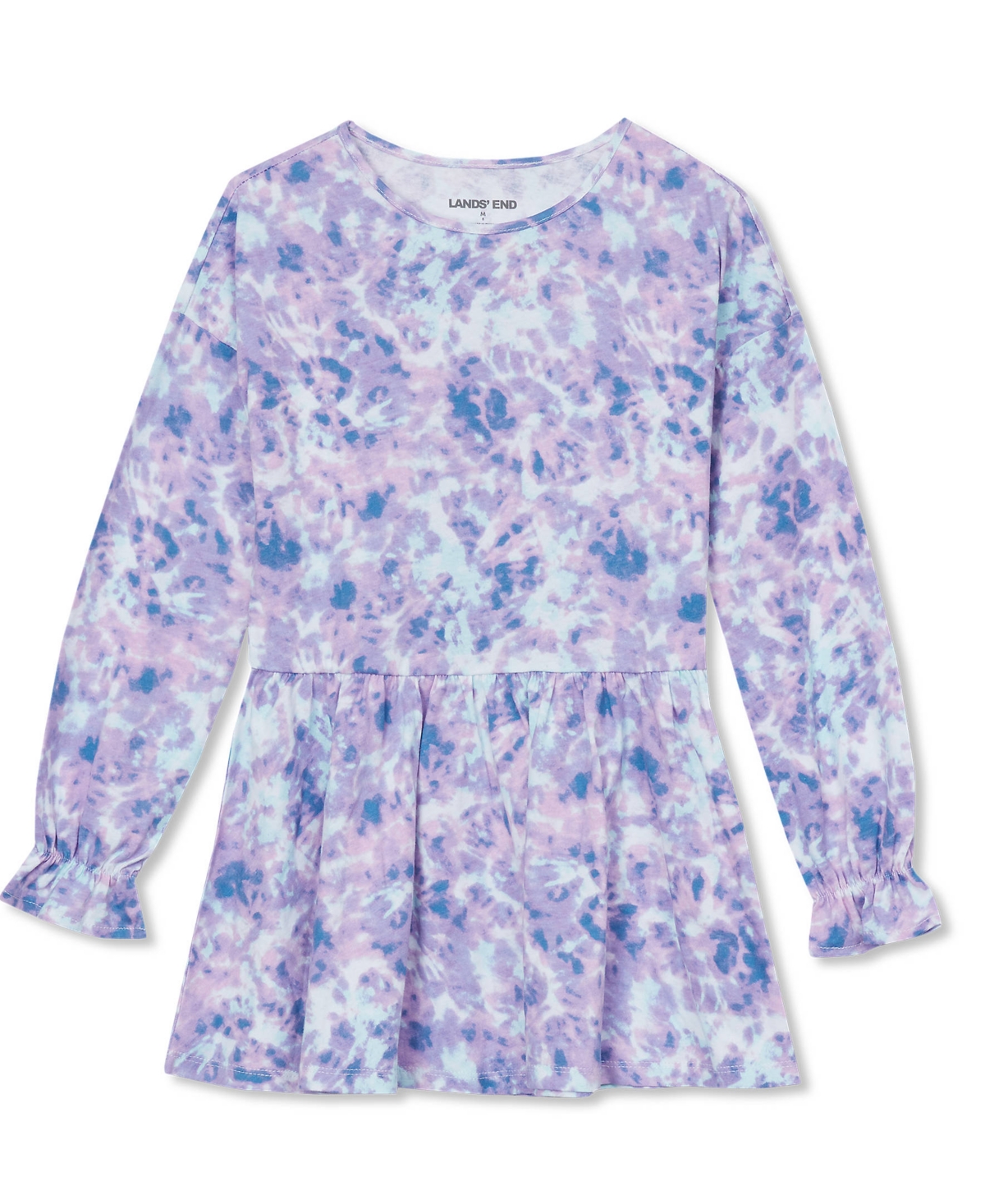 Click here for Lands End Girls Long Sleeve Ruffle Tunic Top - Pur... prices