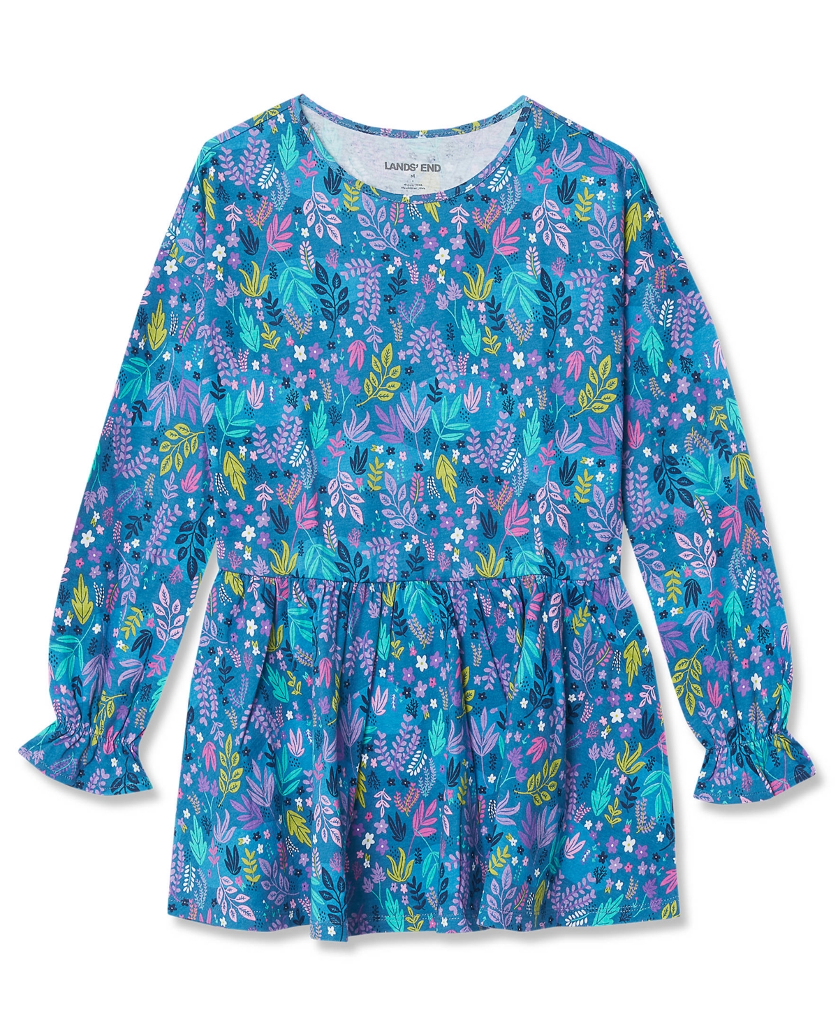 Click here for Lands End Girls Long Sleeve Ruffle Tunic Top - Pur... prices