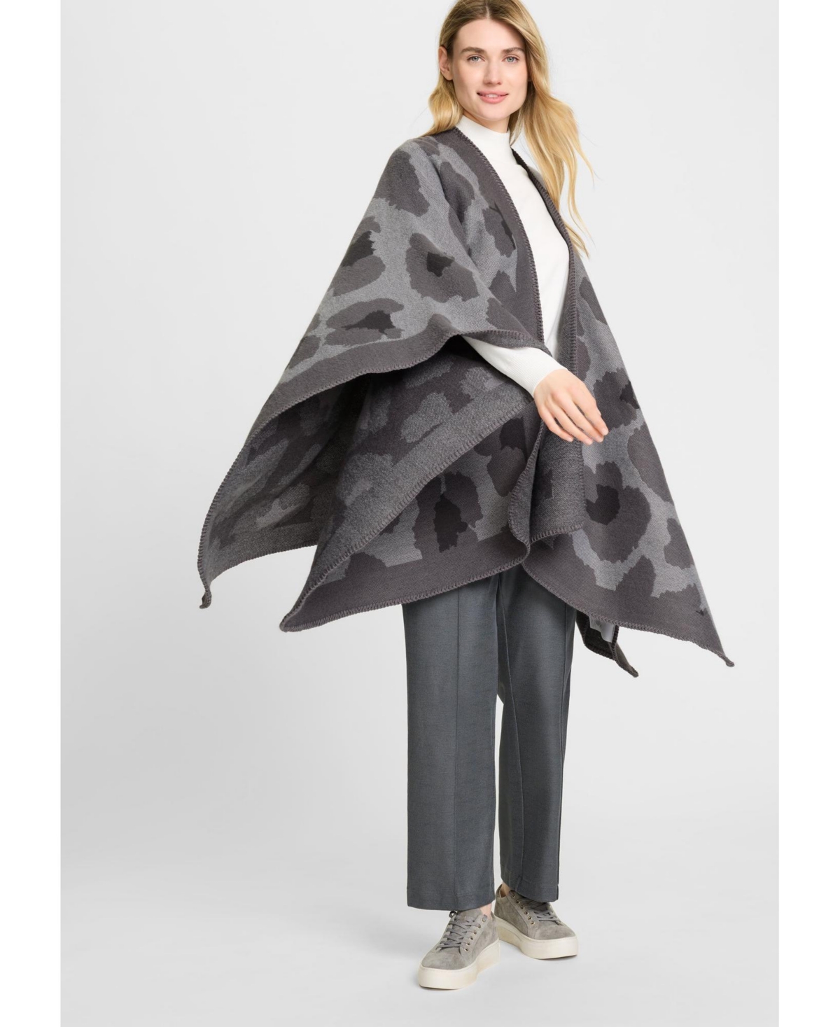 Click here for Olsen Leopard Cape - Grey stone prices