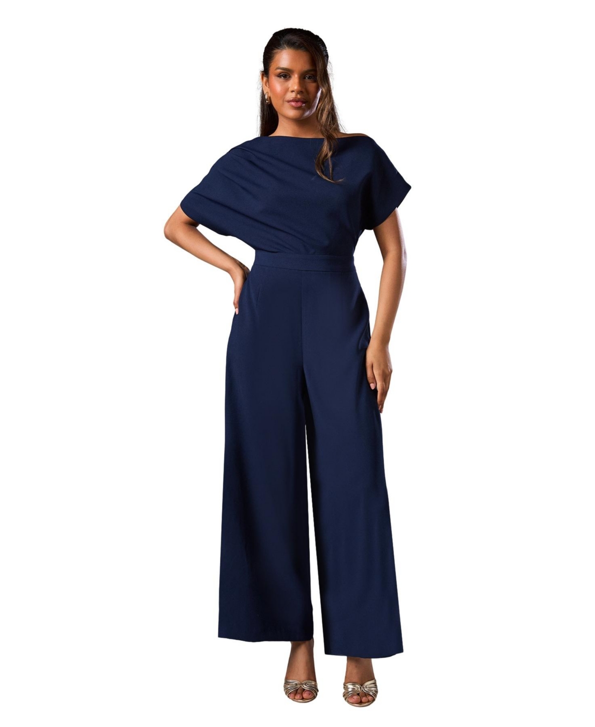 Click here for Coast Womens Petite Pleat Off The Shoulder Jumpsui... prices