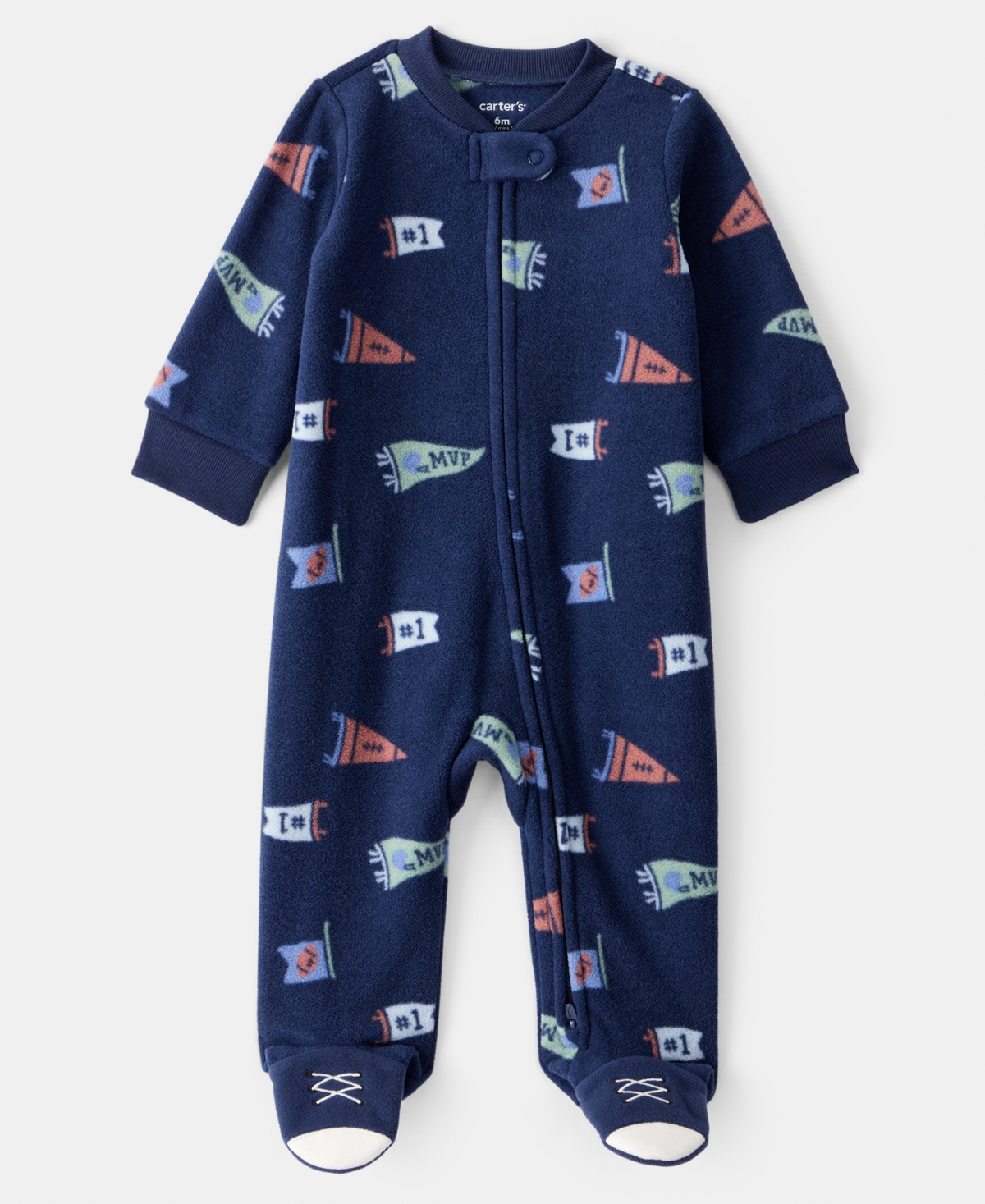 Click here for Carters Baby Boys Sports Print Zip-Up Sleep and Pl... prices