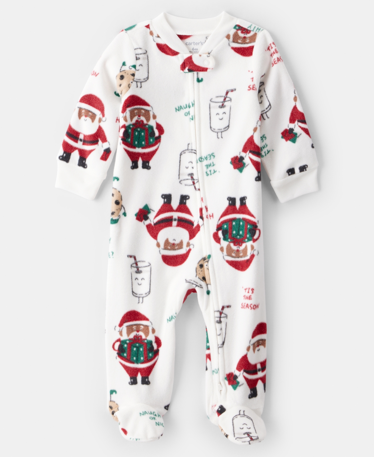 Click here for Carters Baby Boys or Baby Girls Santa Print Loose-... prices
