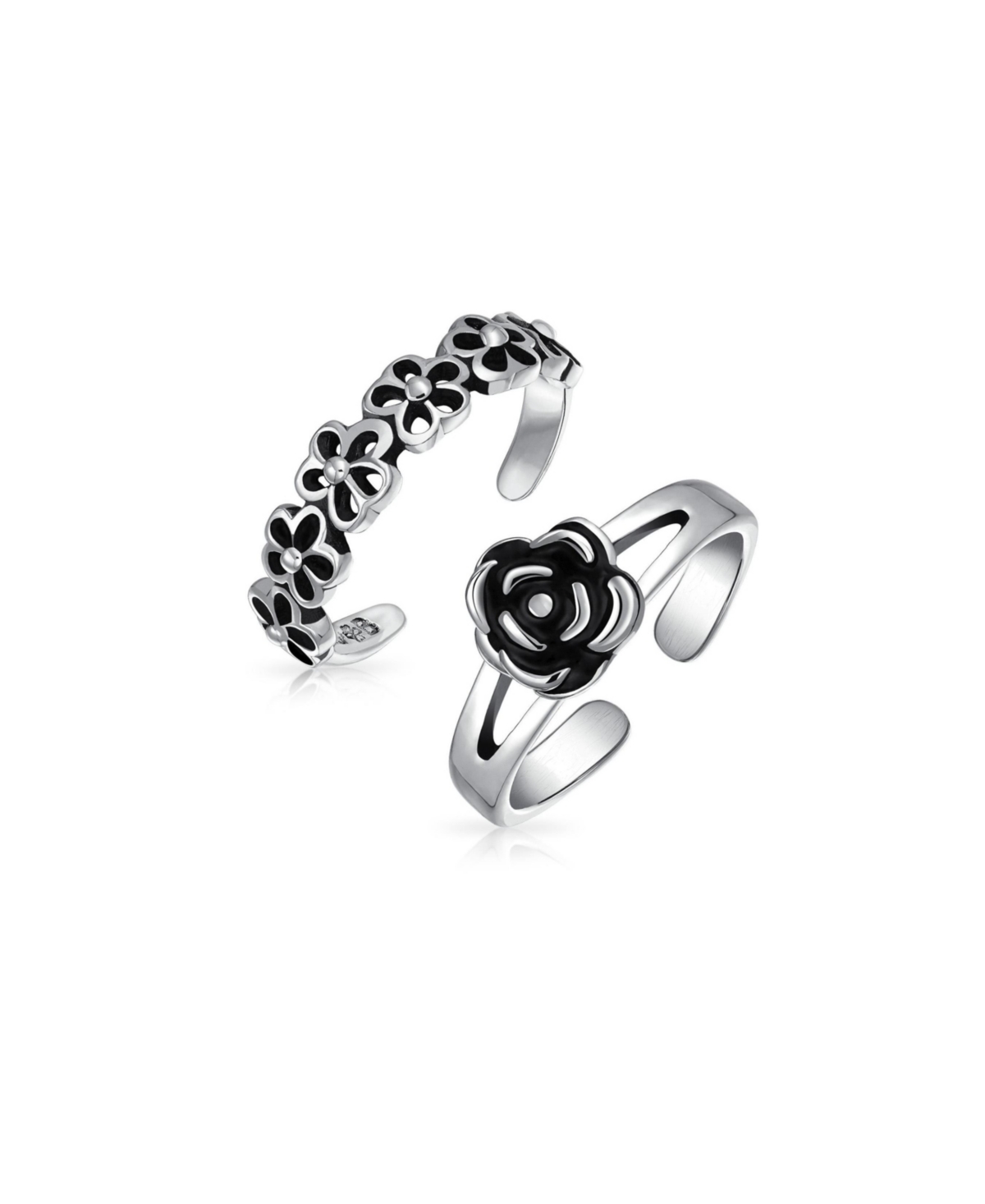 Click here for Bling Jewelry Set of 2 Daisy Flower and Black Rose... prices
