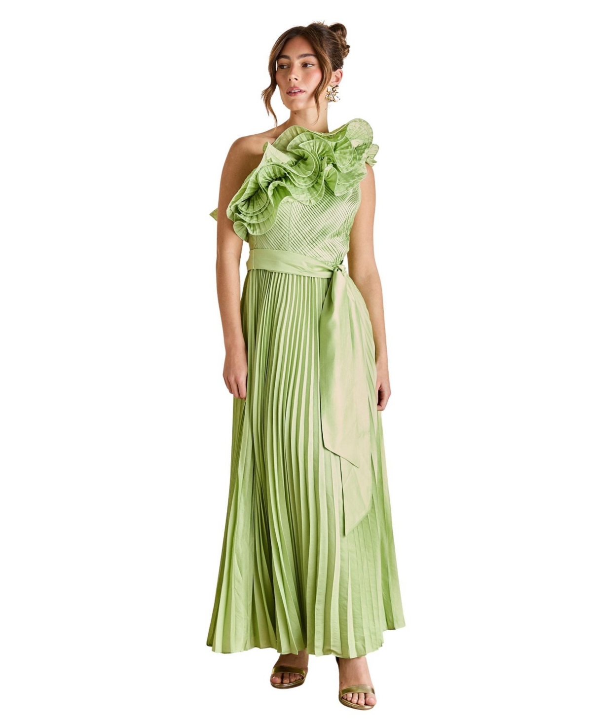 Click here for Coast Womens One Shoulder Pleated Skirt Maxi Dress... prices