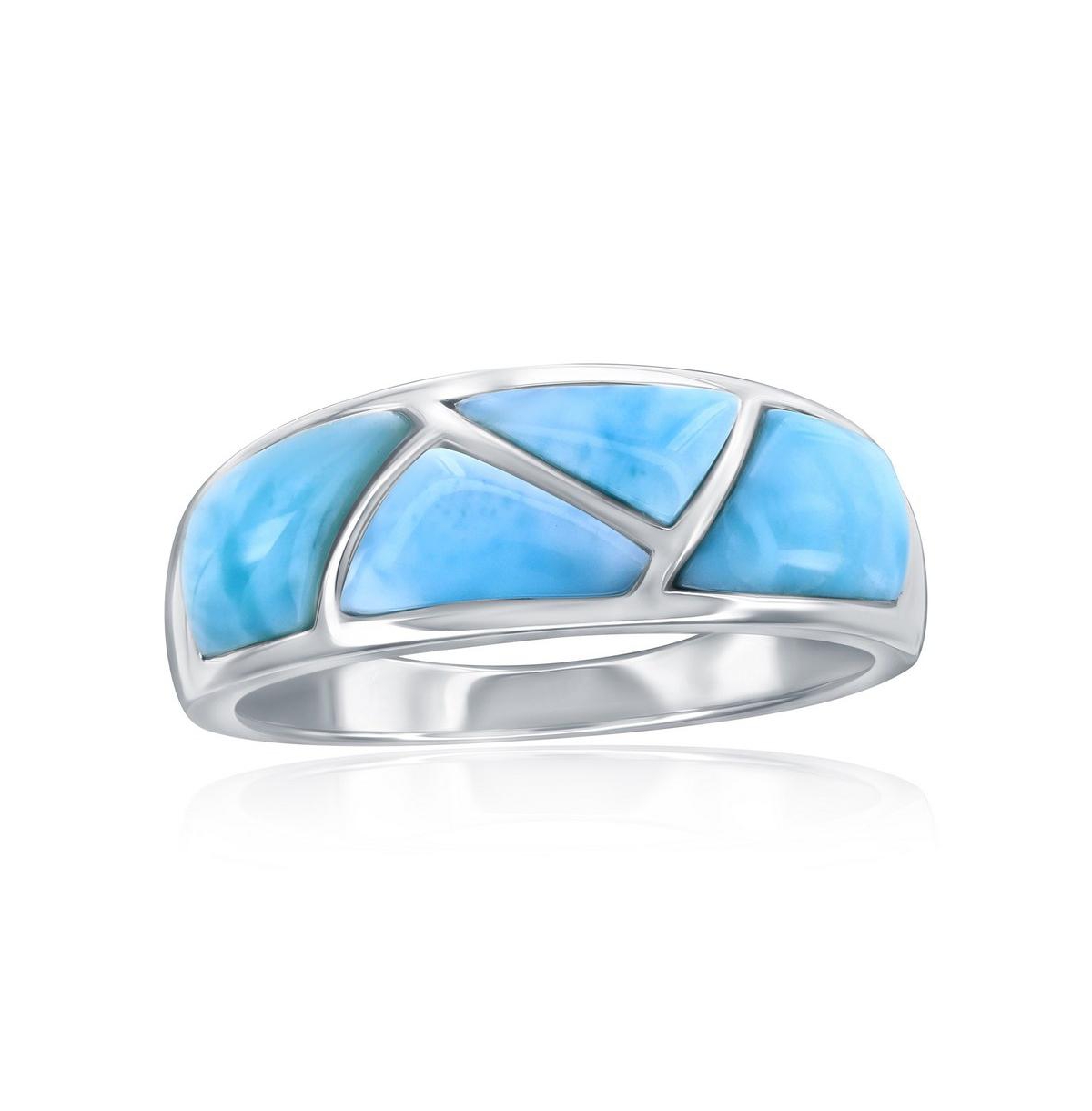 Click here for Caribbean Treasures Sterling Silver  Larimar Band... prices
