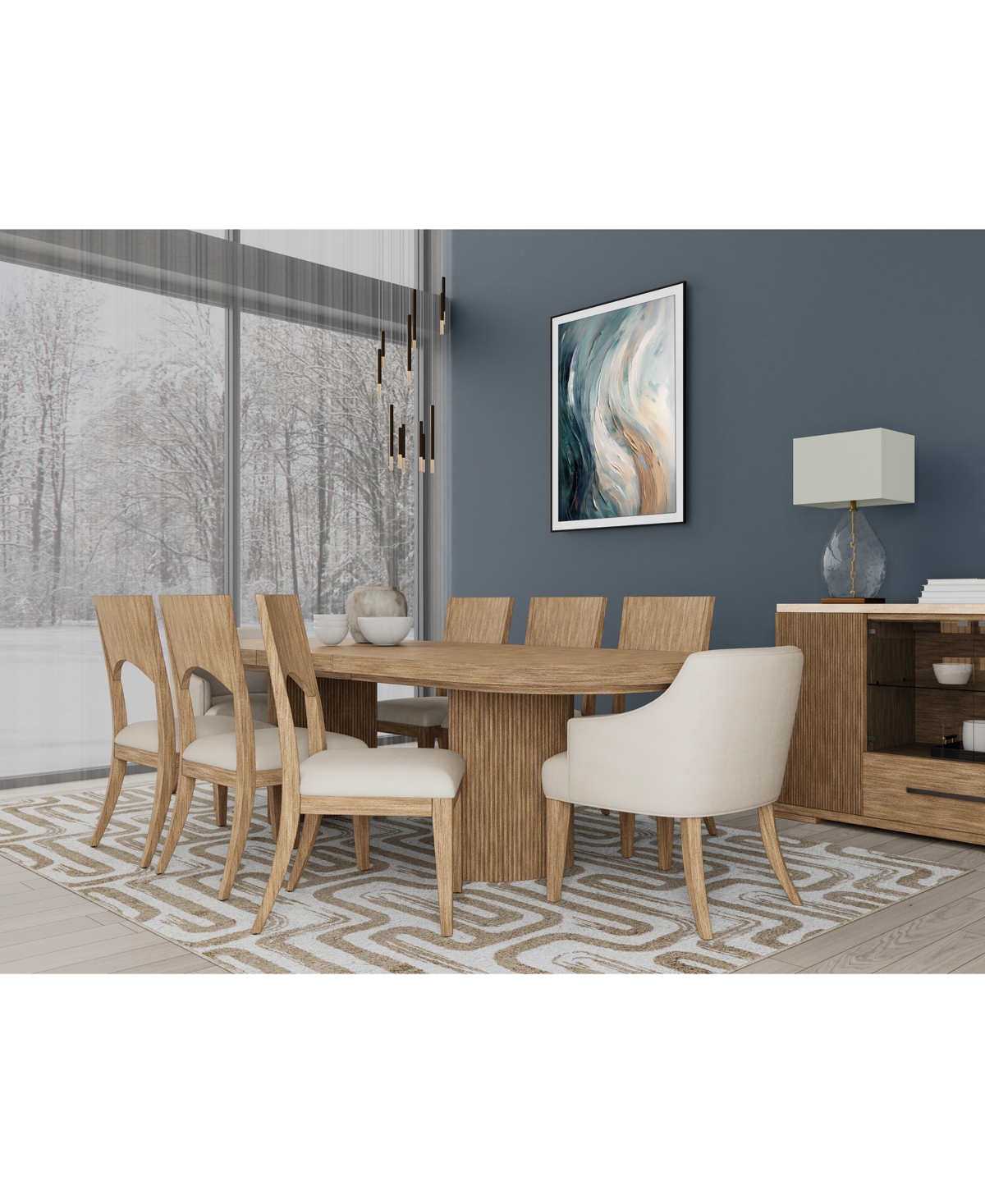 Click here for Frandlyn 9pc Dining Set (Table + 6 Side Chairs + 2... prices
