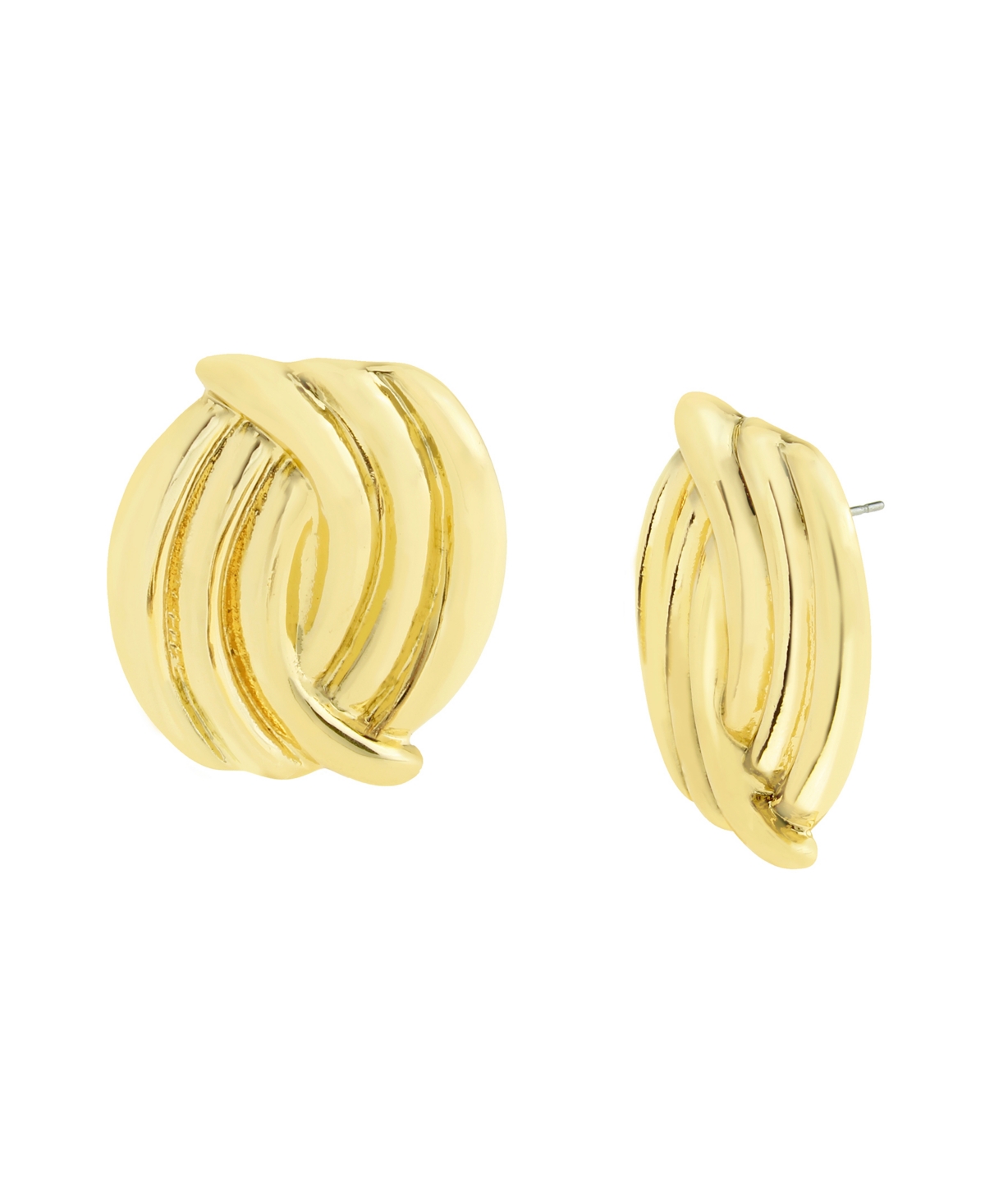 Click here for Steve Madden Gold Vintage Ribbed Button Earrings -... prices