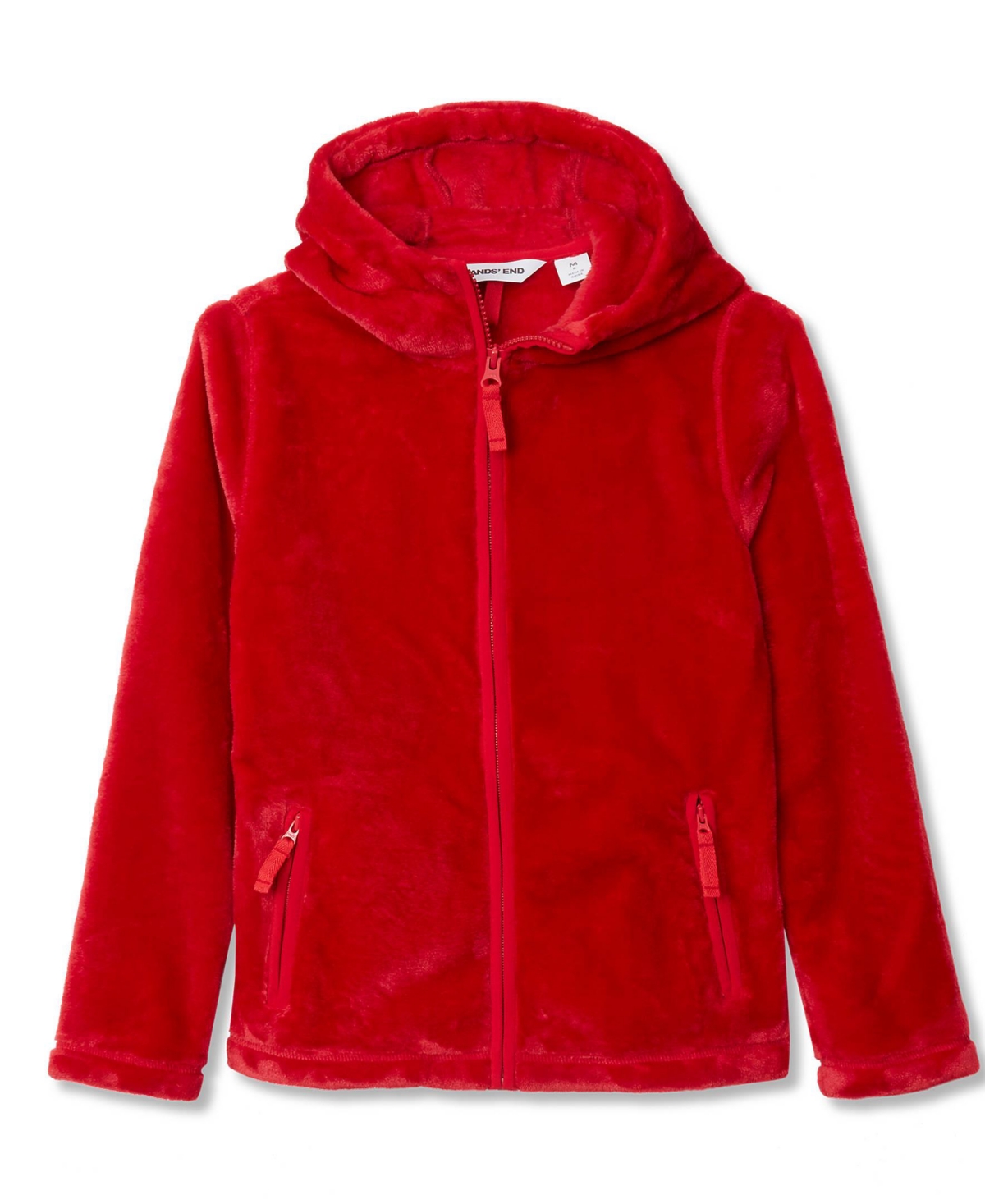 Click here for Lands End Girls Softest Fleece Hoodie - Apple red prices