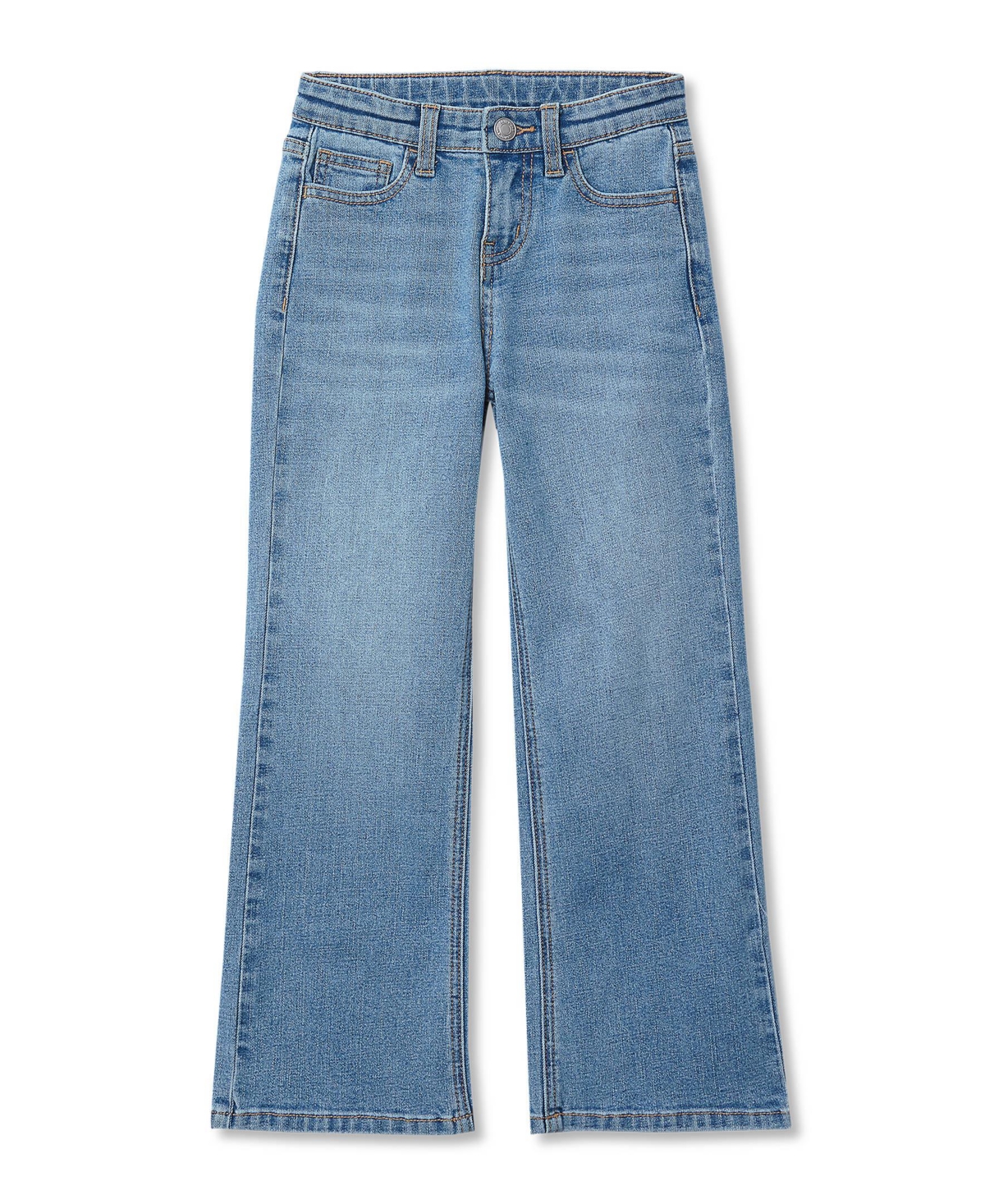 Click here for Lands End Girls Wide Leg Denim Jeans - Bay blue prices