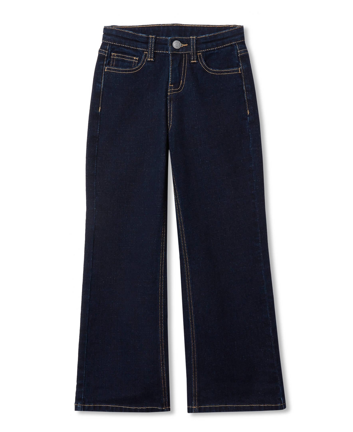 Click here for Lands End Girls Wide Leg Denim Jeans - Dark midnig... prices