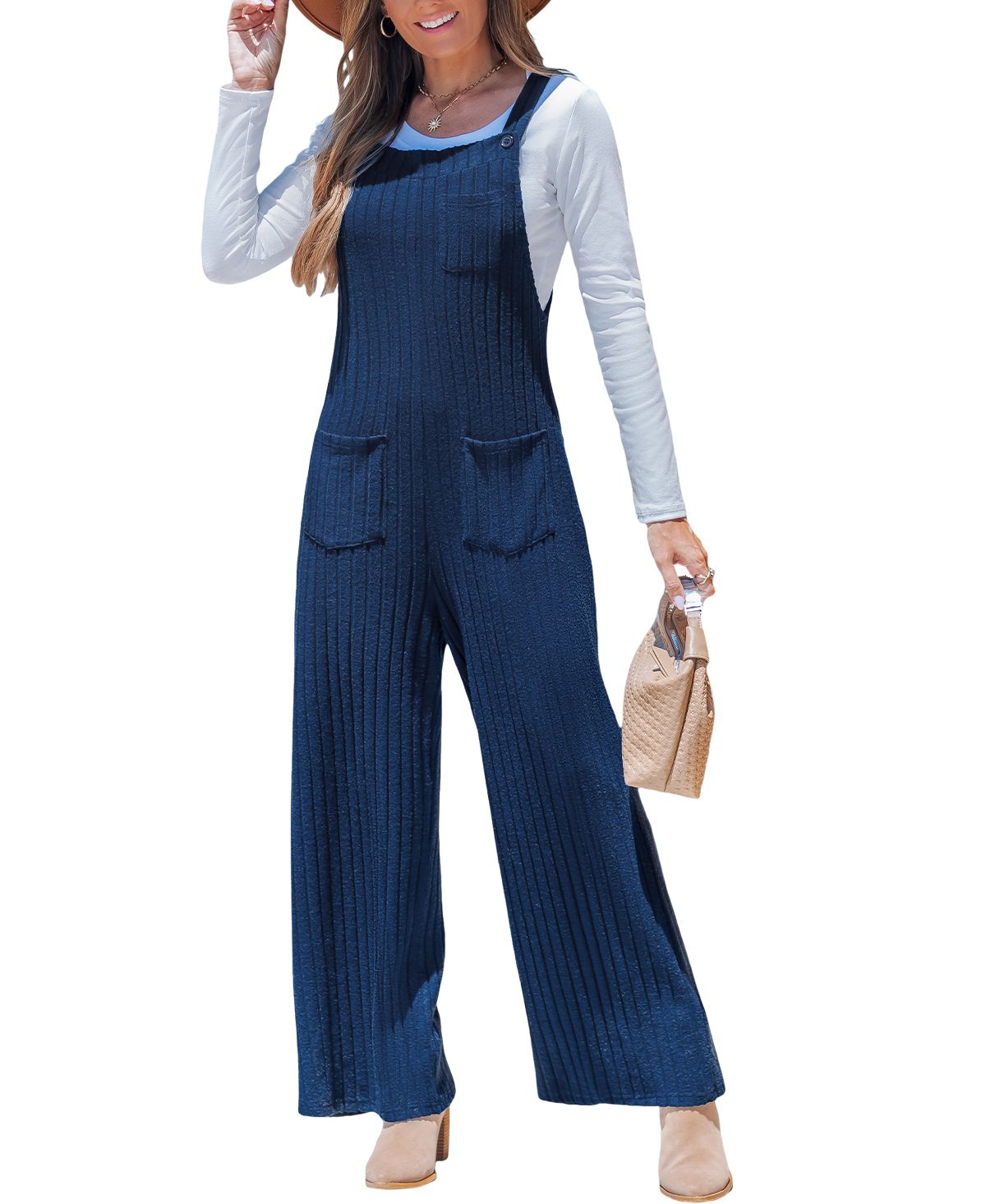 Click here for Cupshe Womens Feeling Bubbly Blue Jumpsuit - Dark... prices