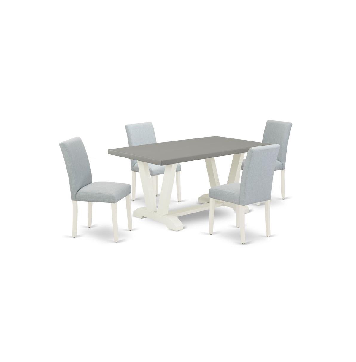 Click here for East West Furniture 5-Pc Dining Table Set Includes... prices