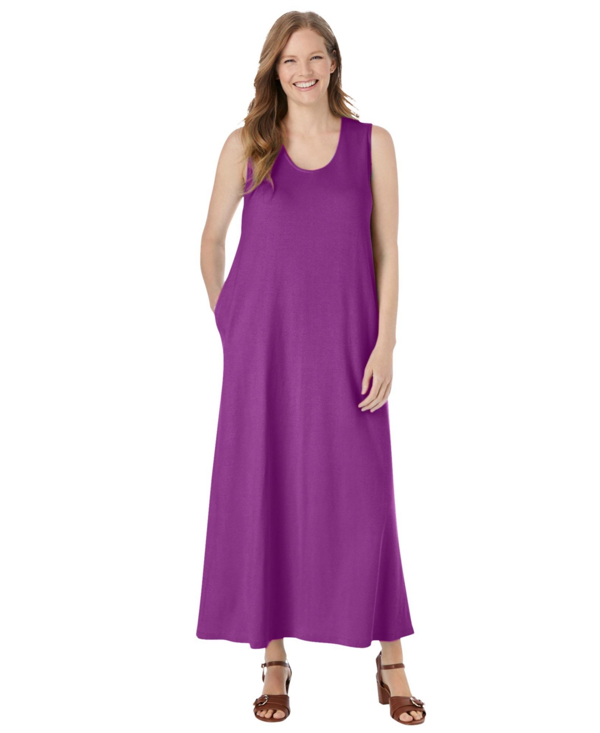 Click here for Woman Within Womens Plus Size Sleeveless Scoopneck... prices