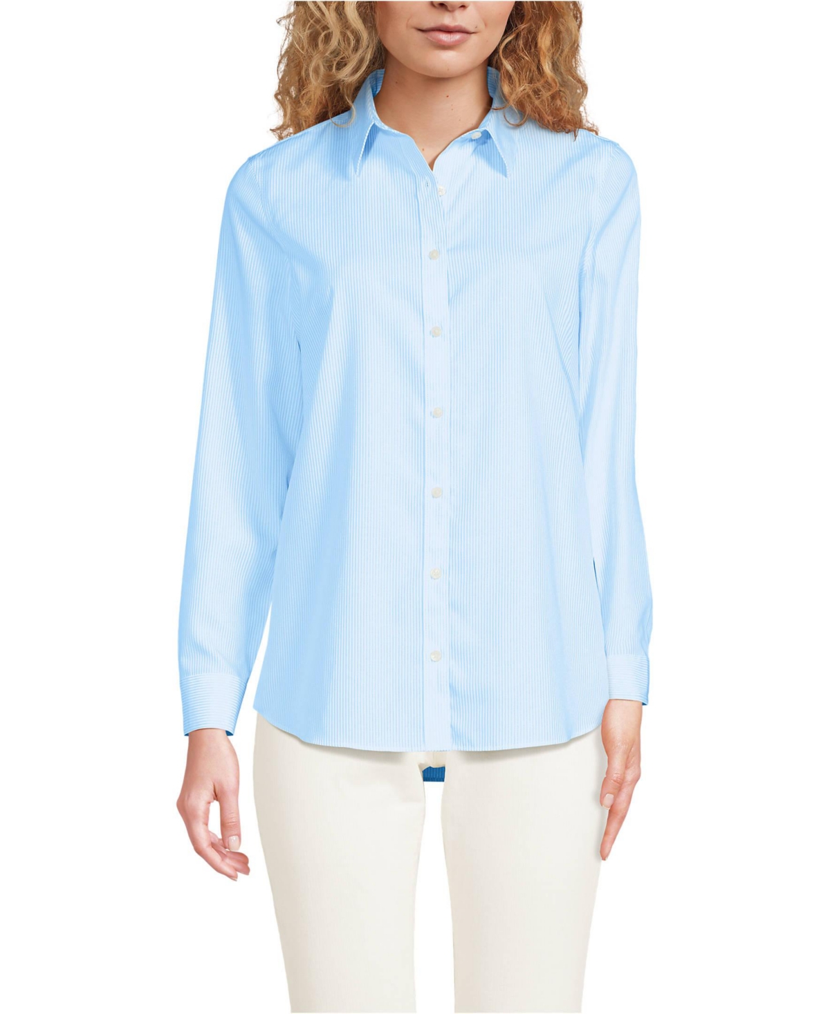 Click here for Lands End Tall Tall No Iron Button Front Shirt - B... prices