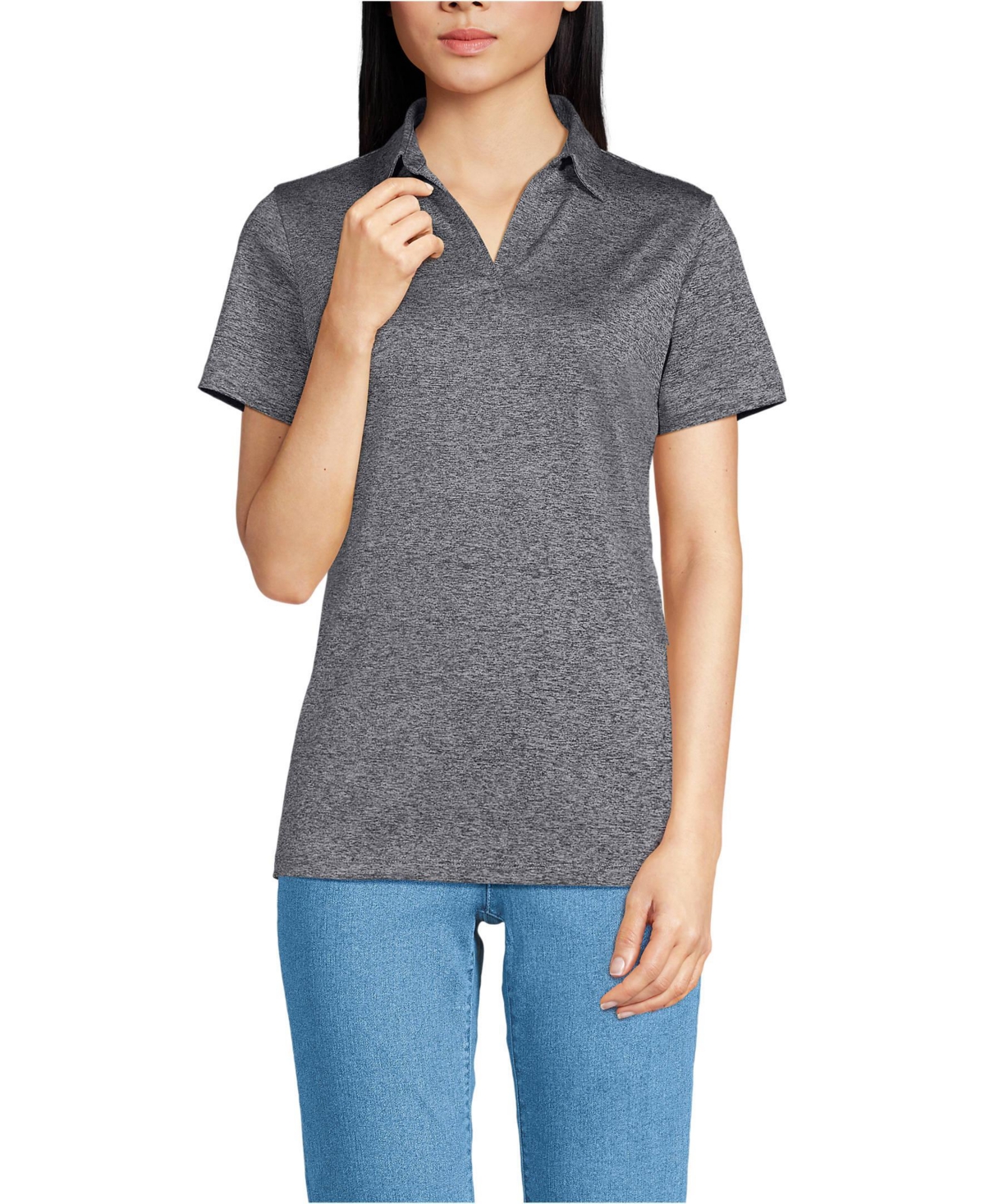 Click here for Lands End Womens Rapid Dry Short Sleeve Space Dye... prices