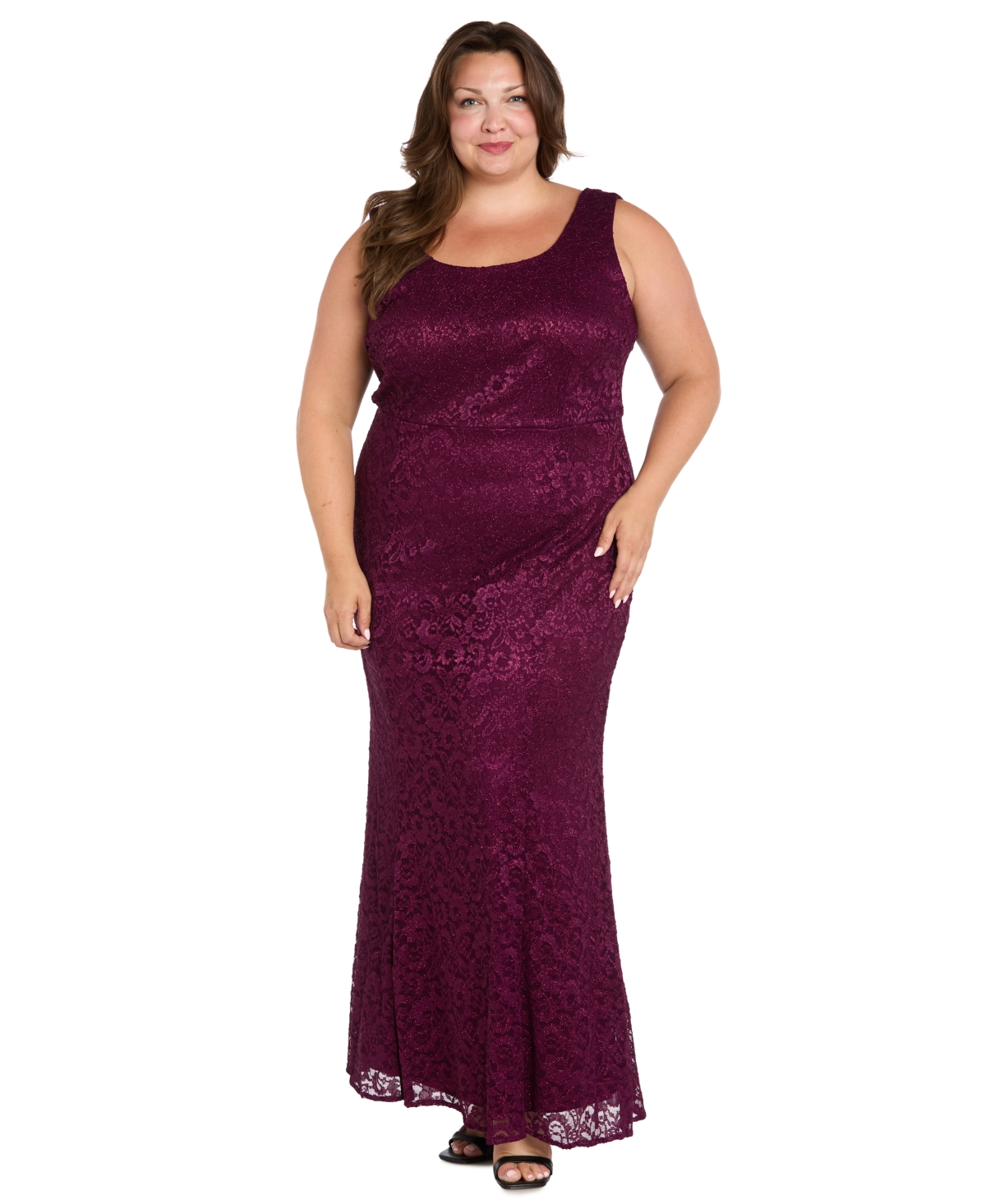 Click here for R & M Richards Plus Size Metallic Lace Jacket and... prices