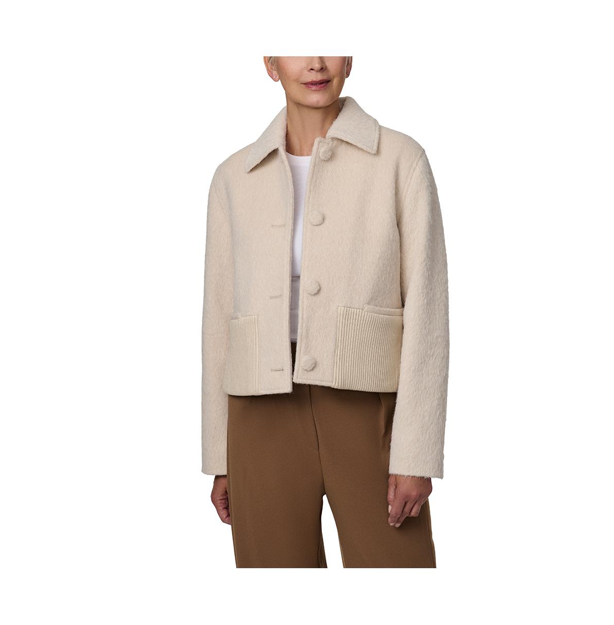 Click here for Bernardo Texture Knit Short Jacket - Cream prices