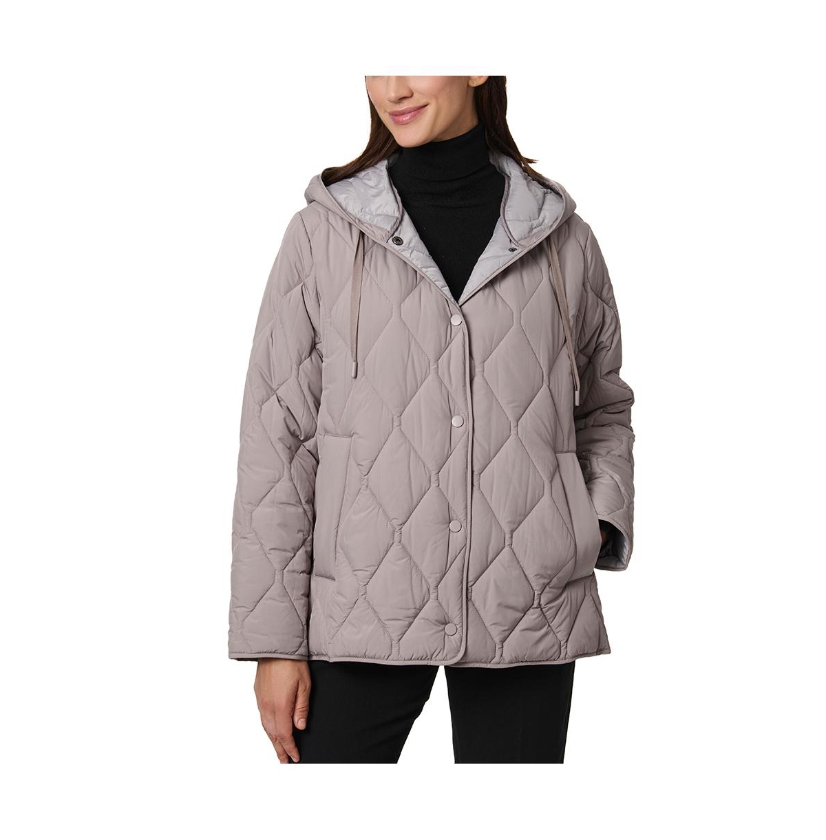 Click here for Bernardo Womens Relaxed Hooded Puffer - Ash prices