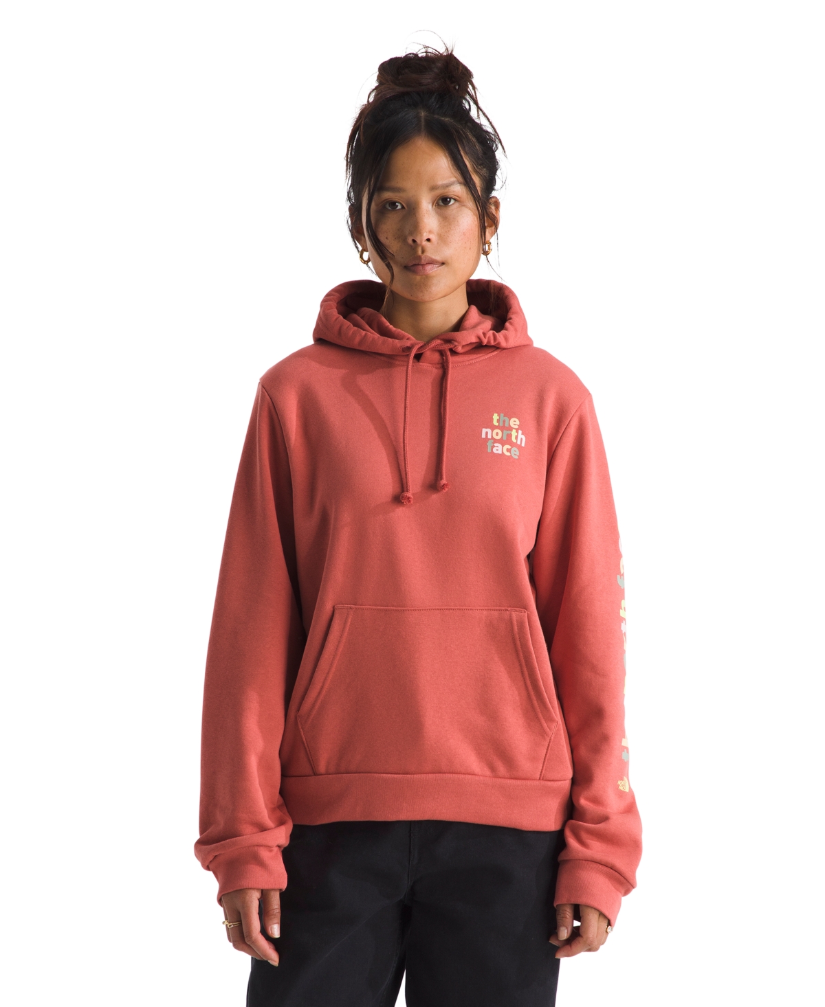 The North Face Womens Evolution Proud Logo Detail Hoodie - Mars Dust