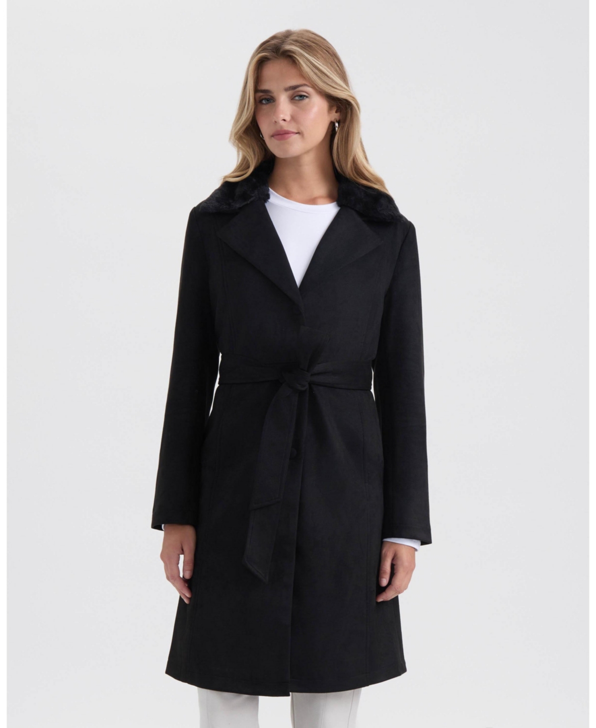 Click here for Ellen Tracy Womens Faux Suede Trench with Detachab... prices