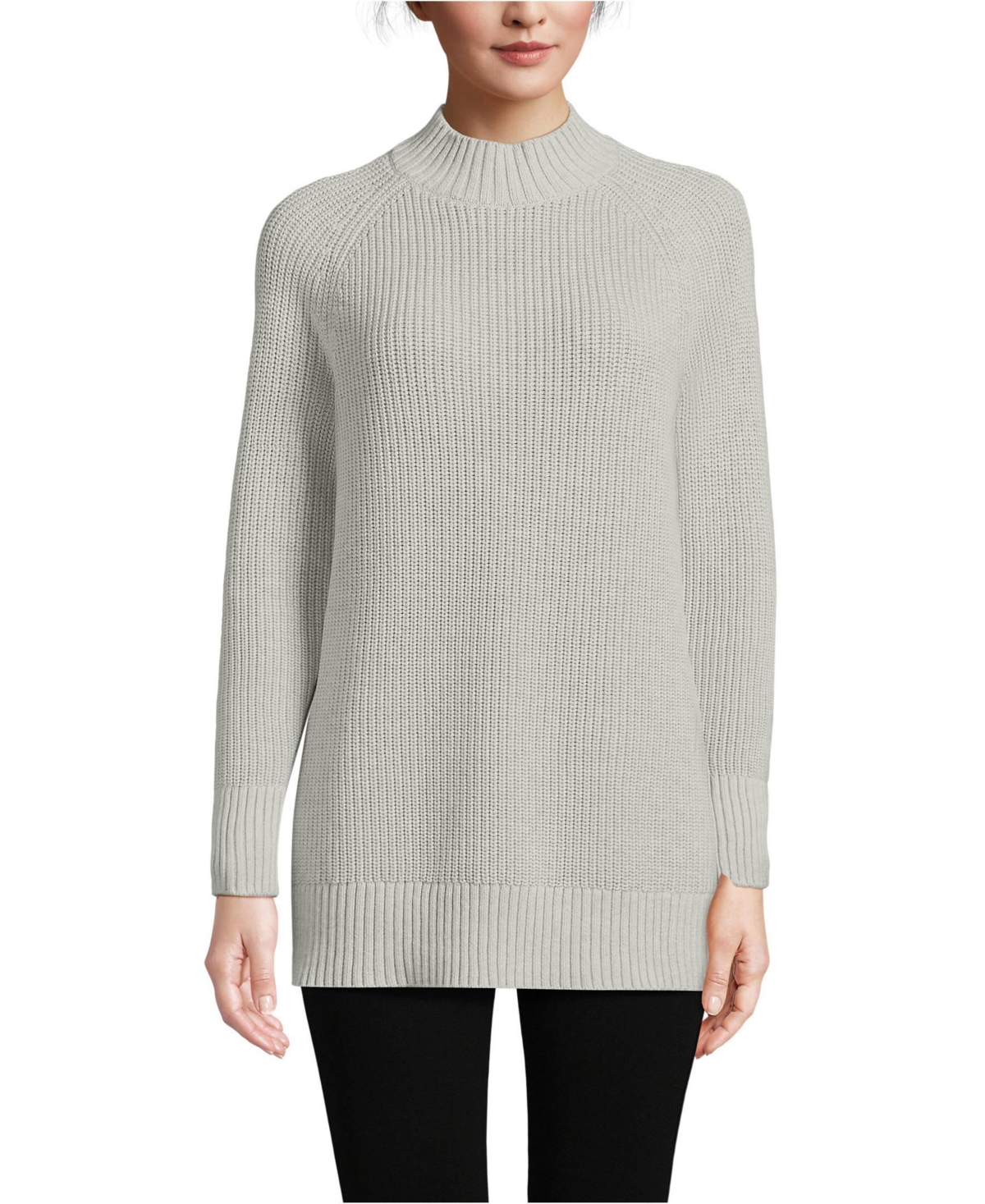 Click here for Lands End Womens Drifter Shaker Easy Fit Mock Neck... prices