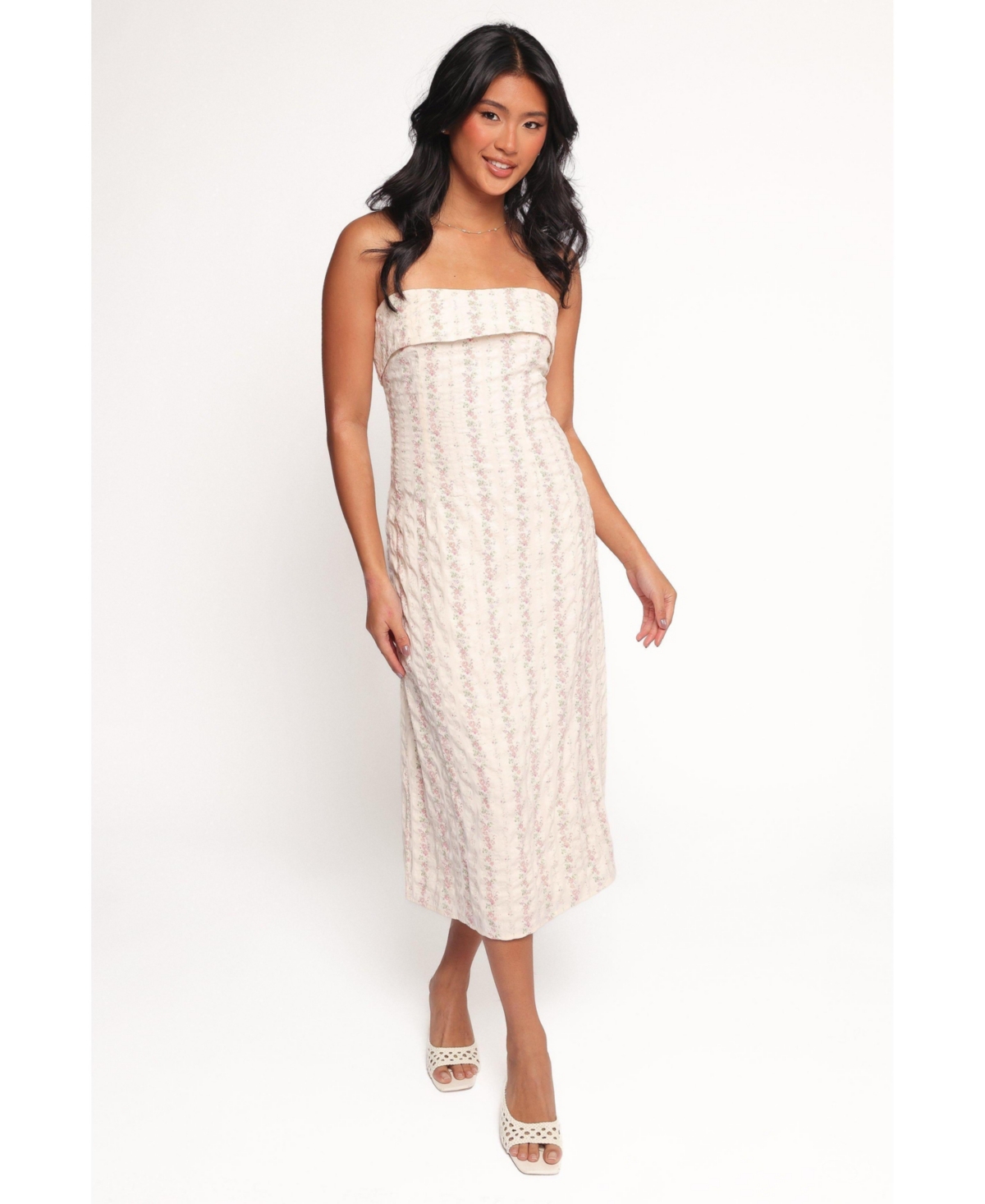 Click here for Petal and Pup Womens Norma Strapless Midi Dress -... prices
