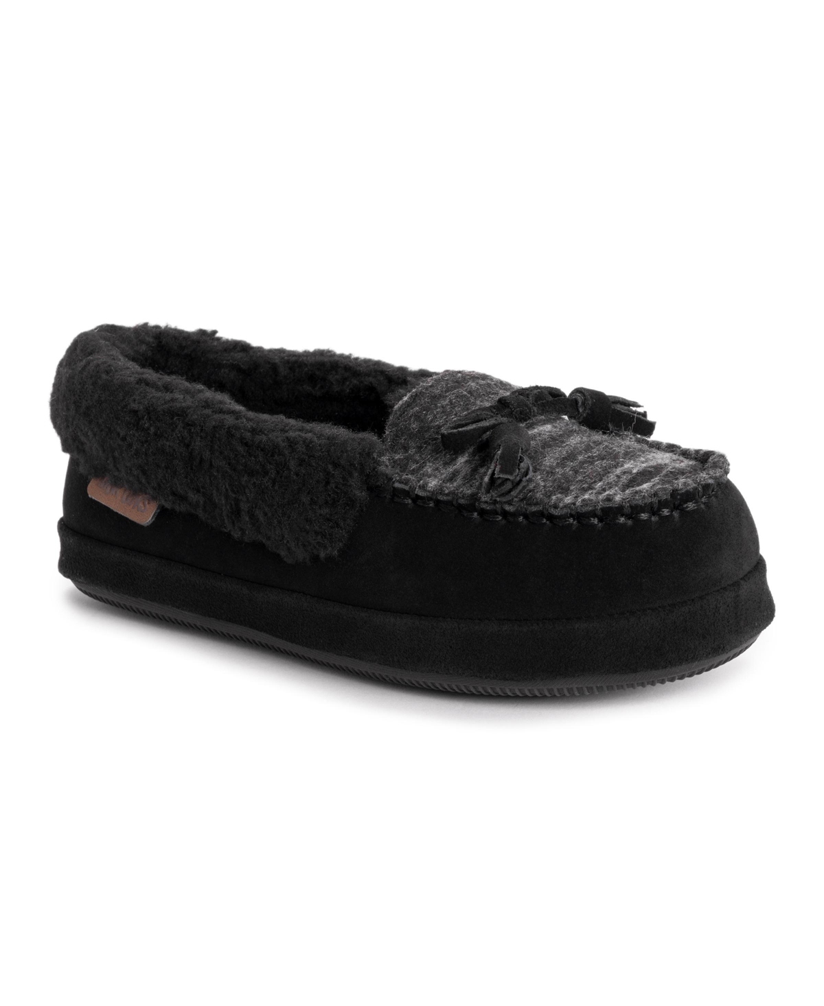 Muk Luks Womens Sia Moccasin Slippers - Ebony