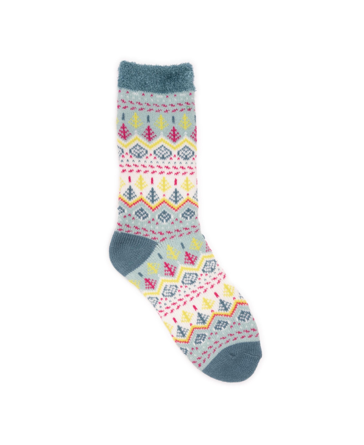Click here for Muk Luks Tall Holiday Double Layer Socks - Teal prices