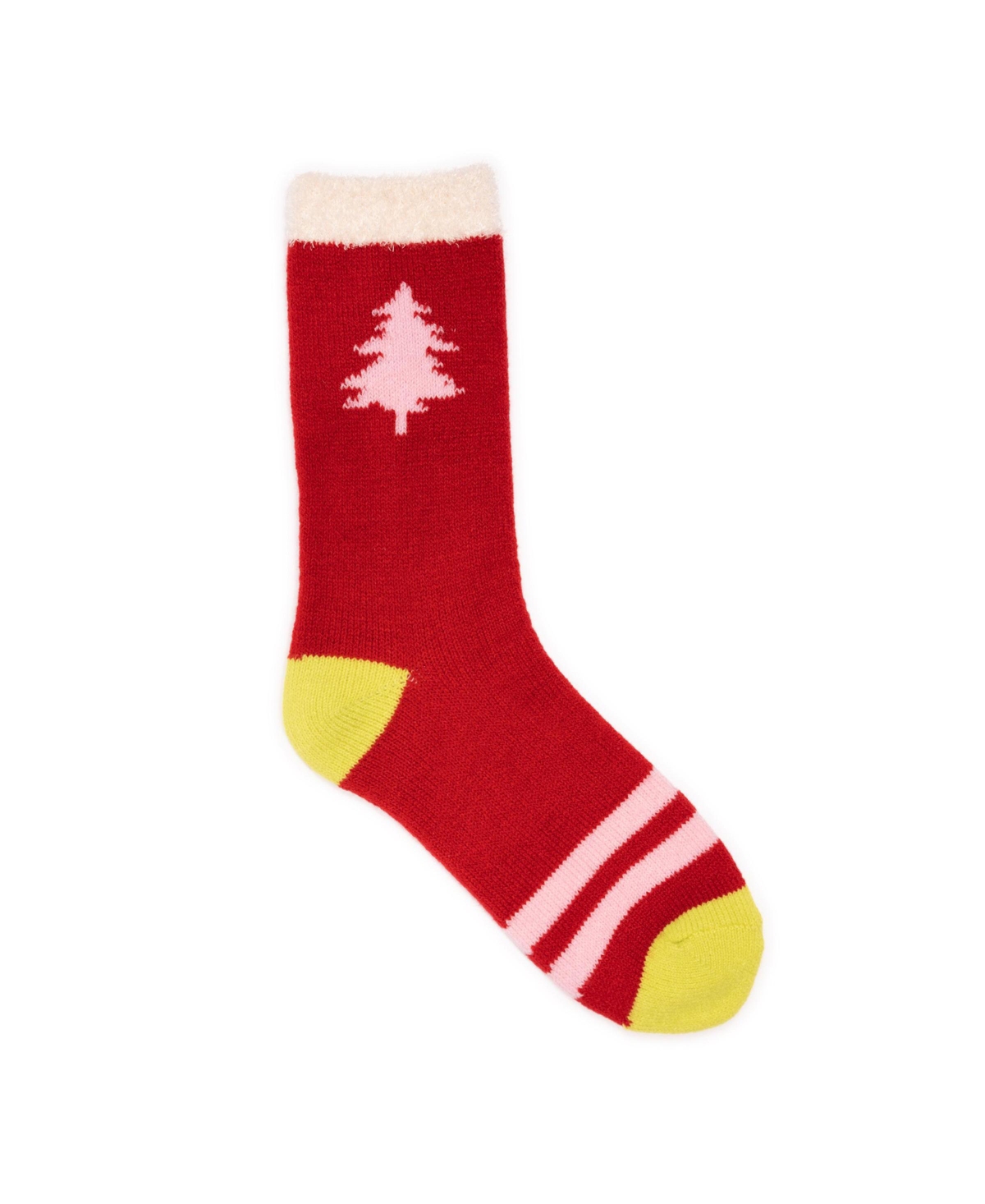 Click here for Muk Luks Tall Holiday Double Layer Socks - Red prices