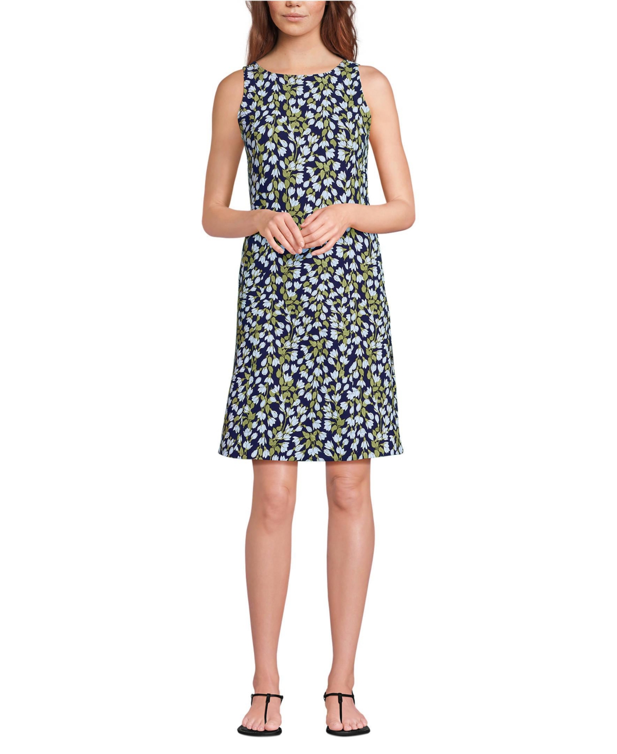 Click here for Lands End Womens Starfish Sleeveless Shift Dress -... prices