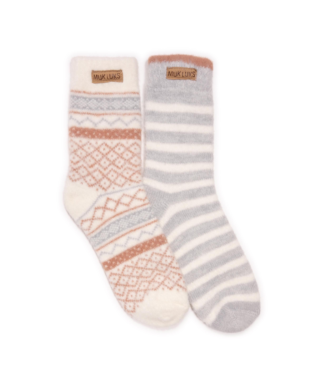 Click here for Muk Luks Womens Sweater Socks 2 Pair Pack - Canyon... prices