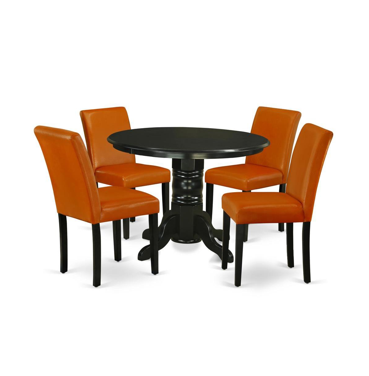 Click here for East West Furniture Dining Room Set Black  SHAB5-b... prices