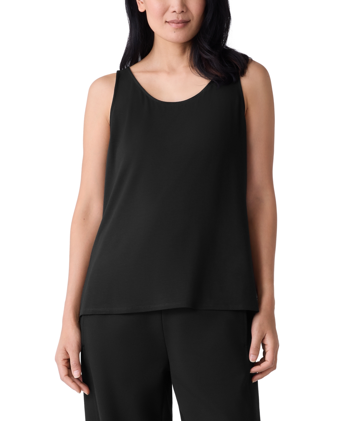 Click here for Eileen Fisher Womens Sleeveless Tank Top - Black prices