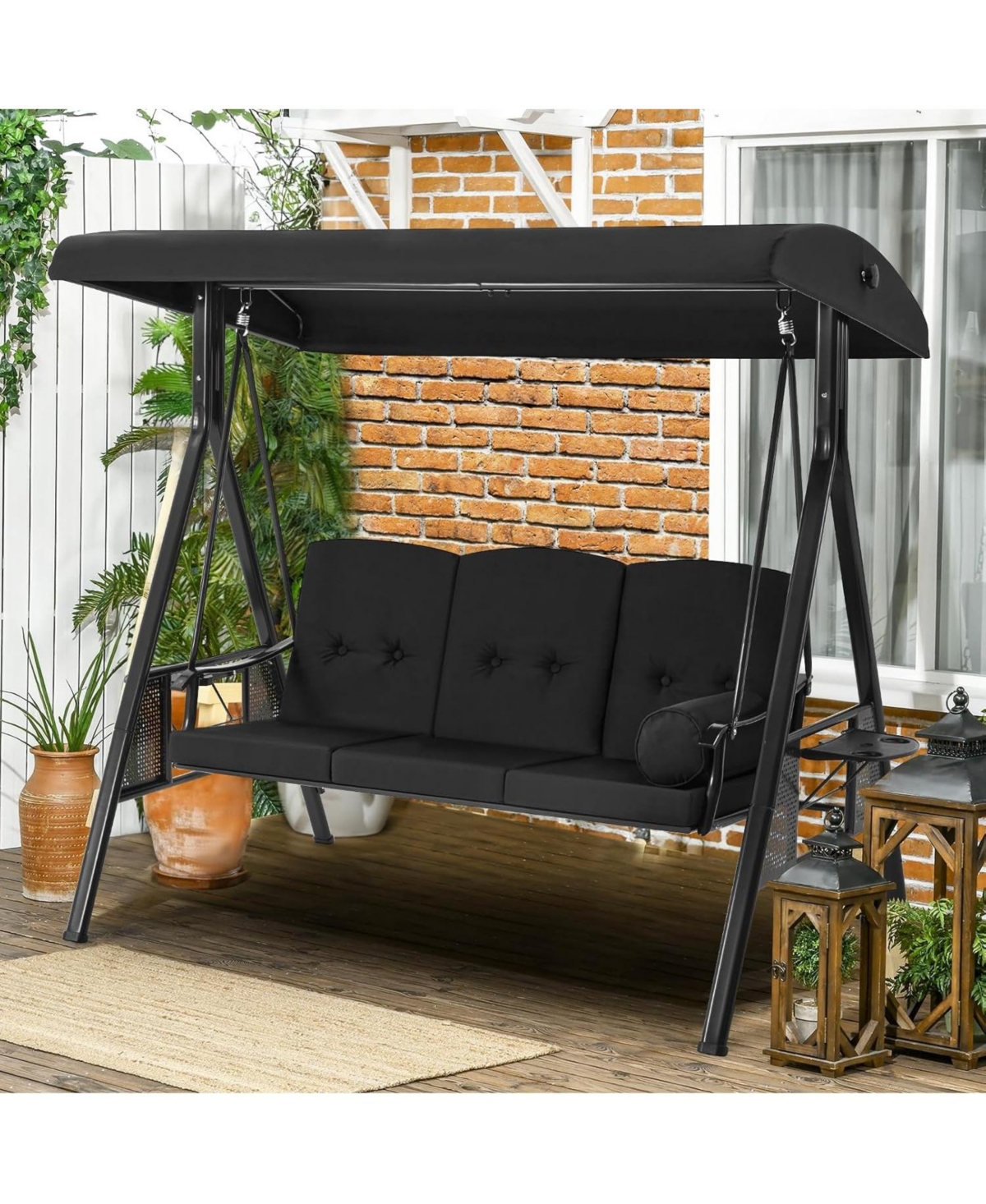 Click here for Aecojoy 3-Seat Porch Swings with Adjustable Canopy... prices