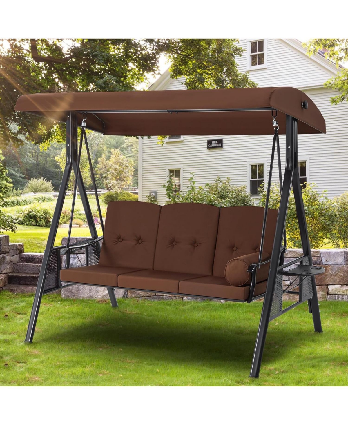 Click here for Aecojoy 3-Seat Porch Swings with Adjustable Canopy... prices