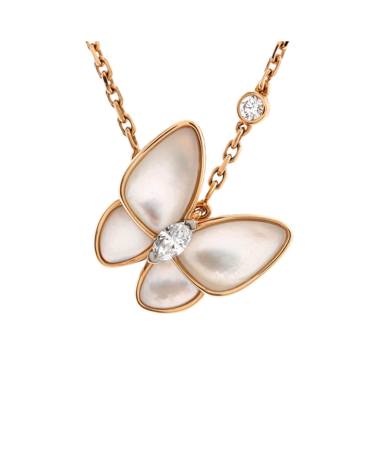 Click here for Pre-Owned Van Cleef & Arpels Two Butterfly Pendant... prices