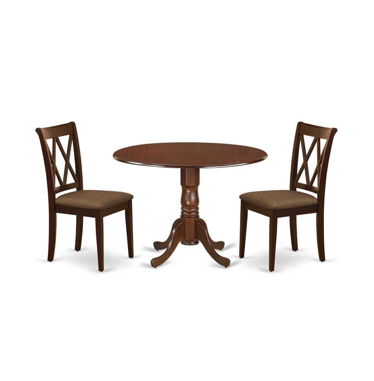 Click here for East West Furniture Dining Room Set Mahogany  DLCL... prices