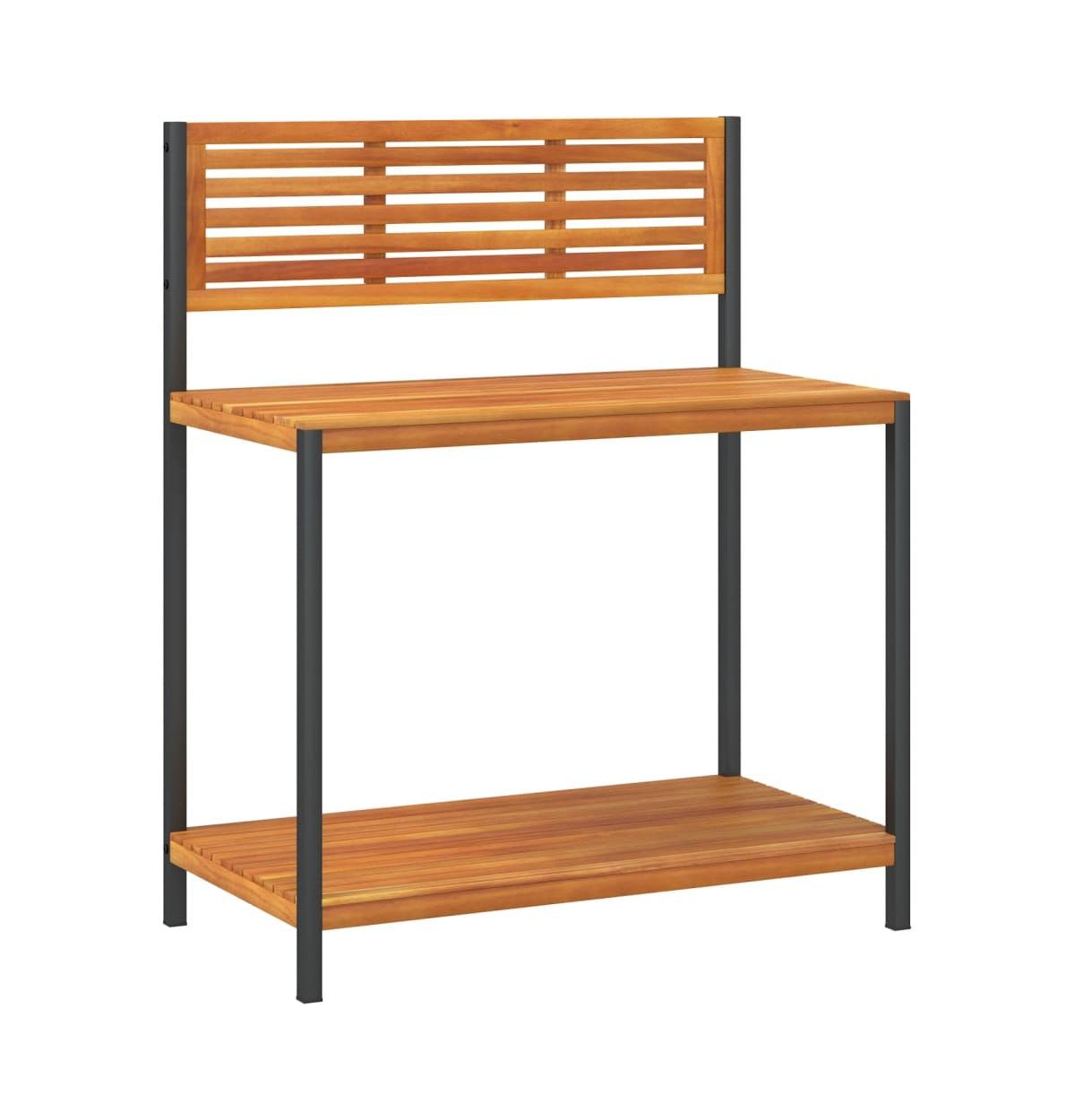 Click here for vidaXL Garden Work Table 35.4x19.7x43.3 Solid Wood... prices