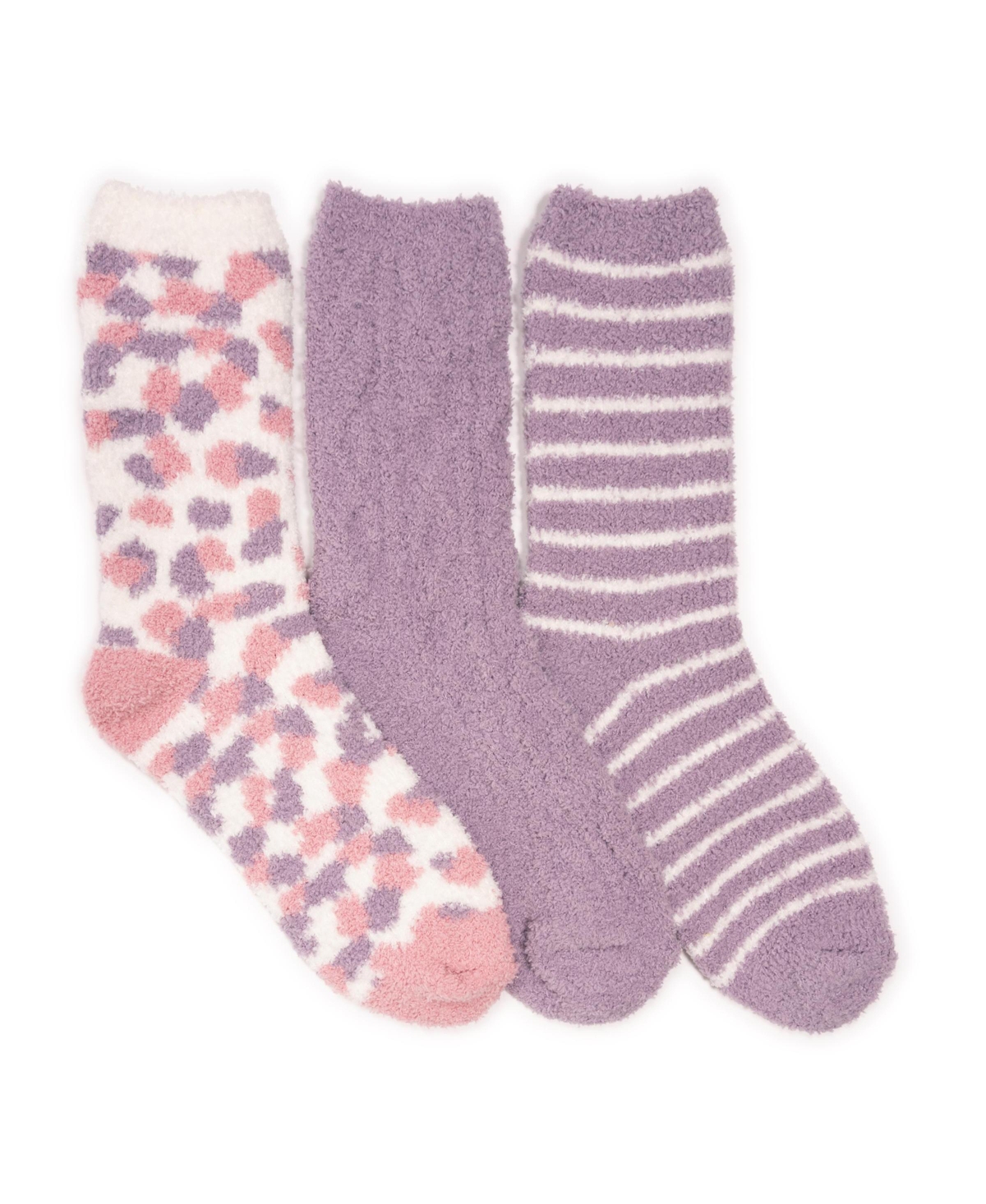 Click here for Muk Luks Womens Cozy Crew Sock 3 Pack - Bloom/wint... prices