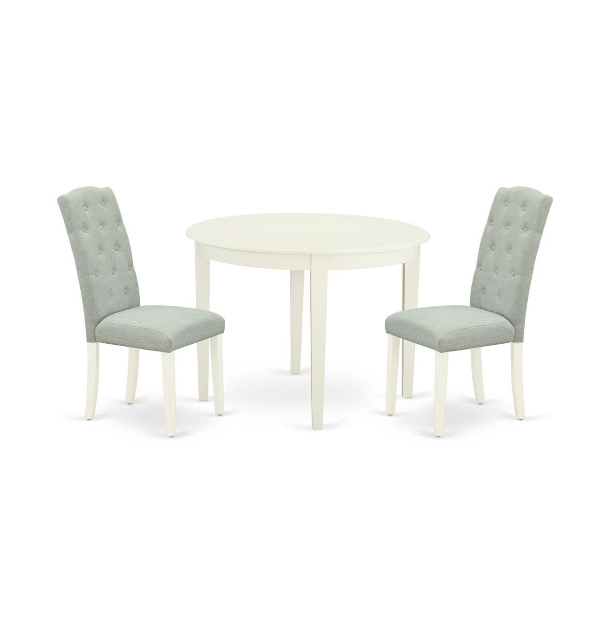 Click here for East West Furniture Dining Room Set Linen White  B... prices