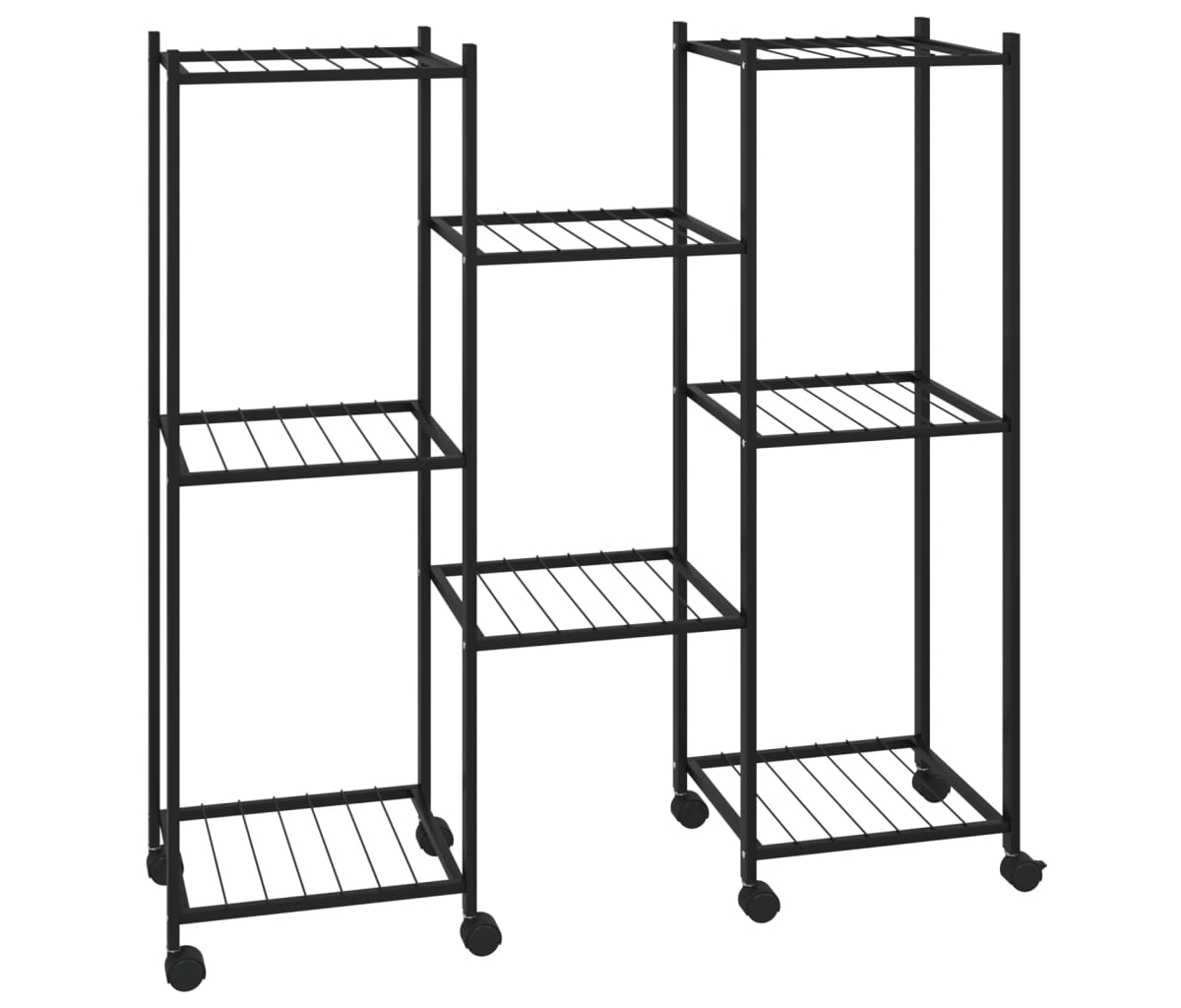 Click here for vidaXLFlower Stand Black Powder-Coated Iron Tall R... prices