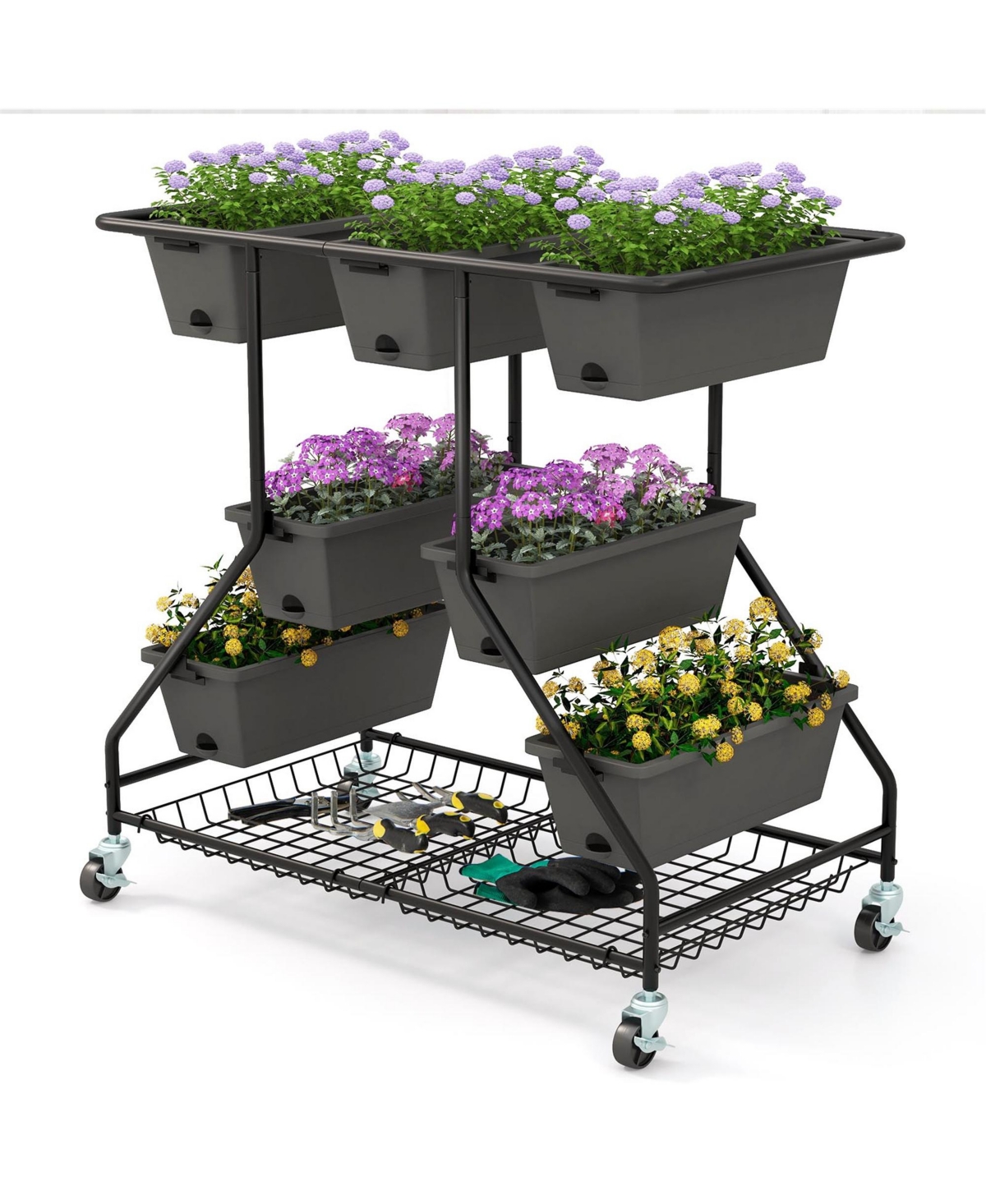 Click here for Gymax 3-tier Vertical Raised Garden Bed w/ 7 Plant... prices