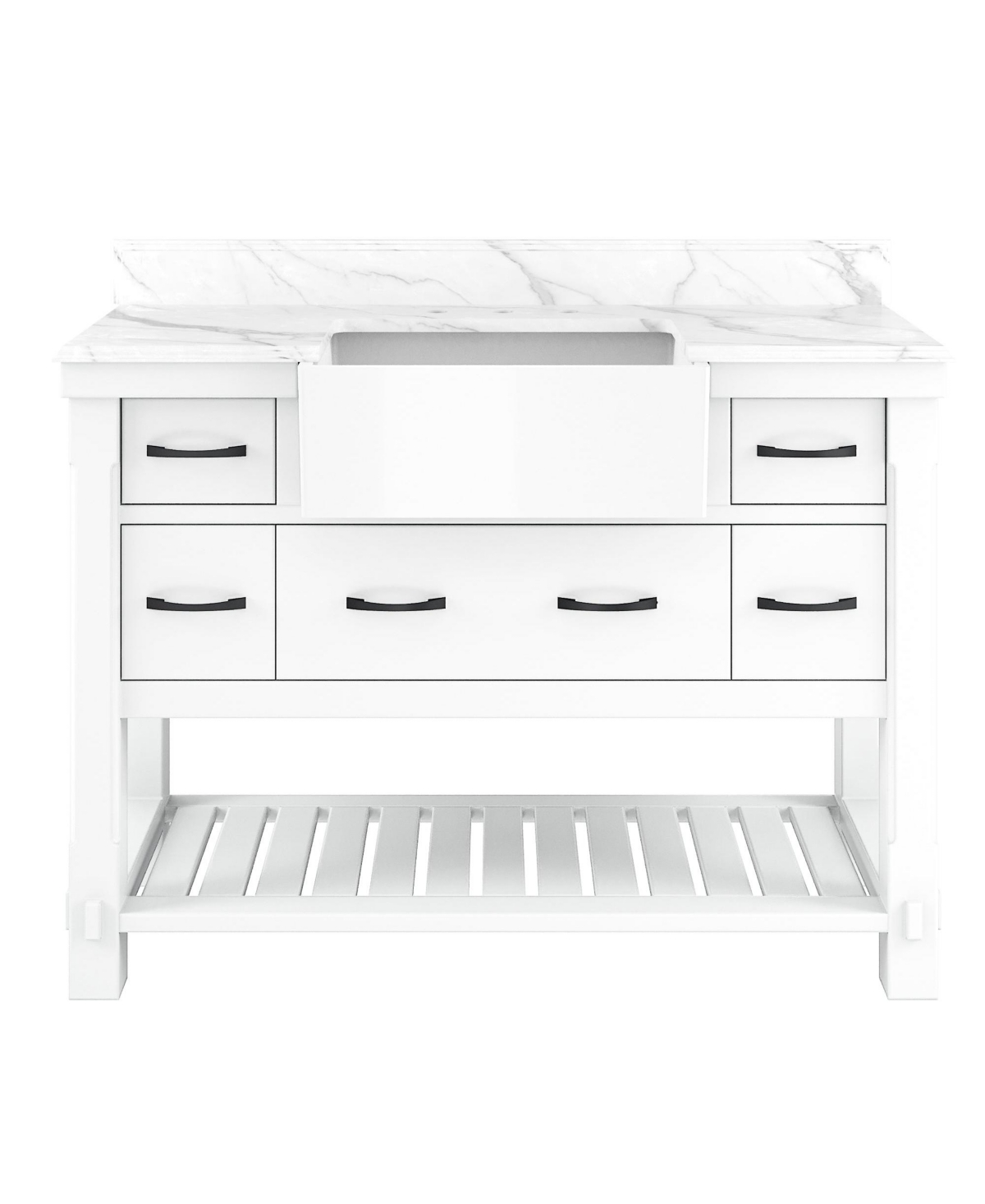 Click here for Casainc 48-Inch Solid Wood Bathroom Vanity with Qu... prices
